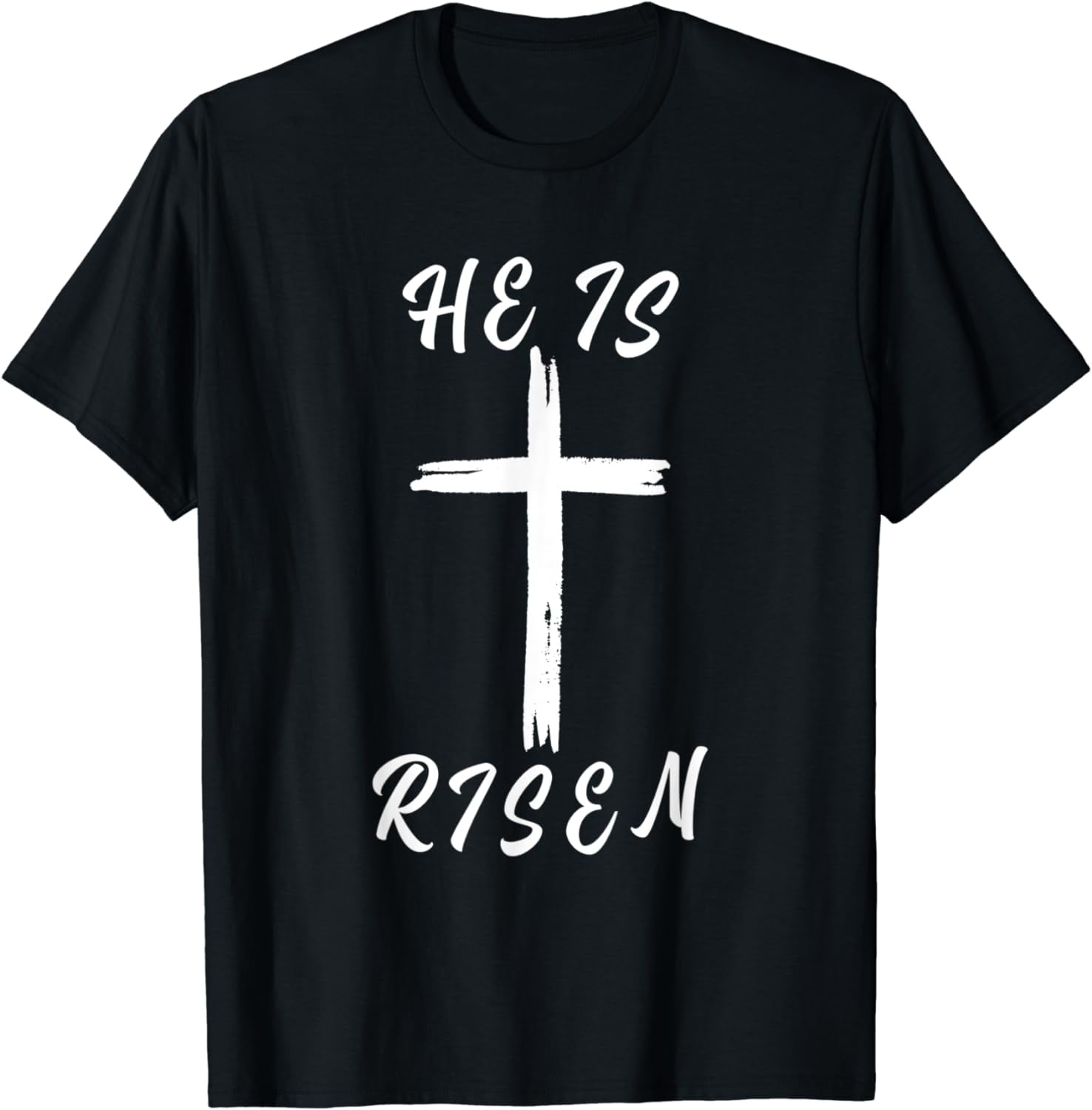 He Is Risen Happy Christian Easter Jesus Cross T-Shirt - Walmart.com