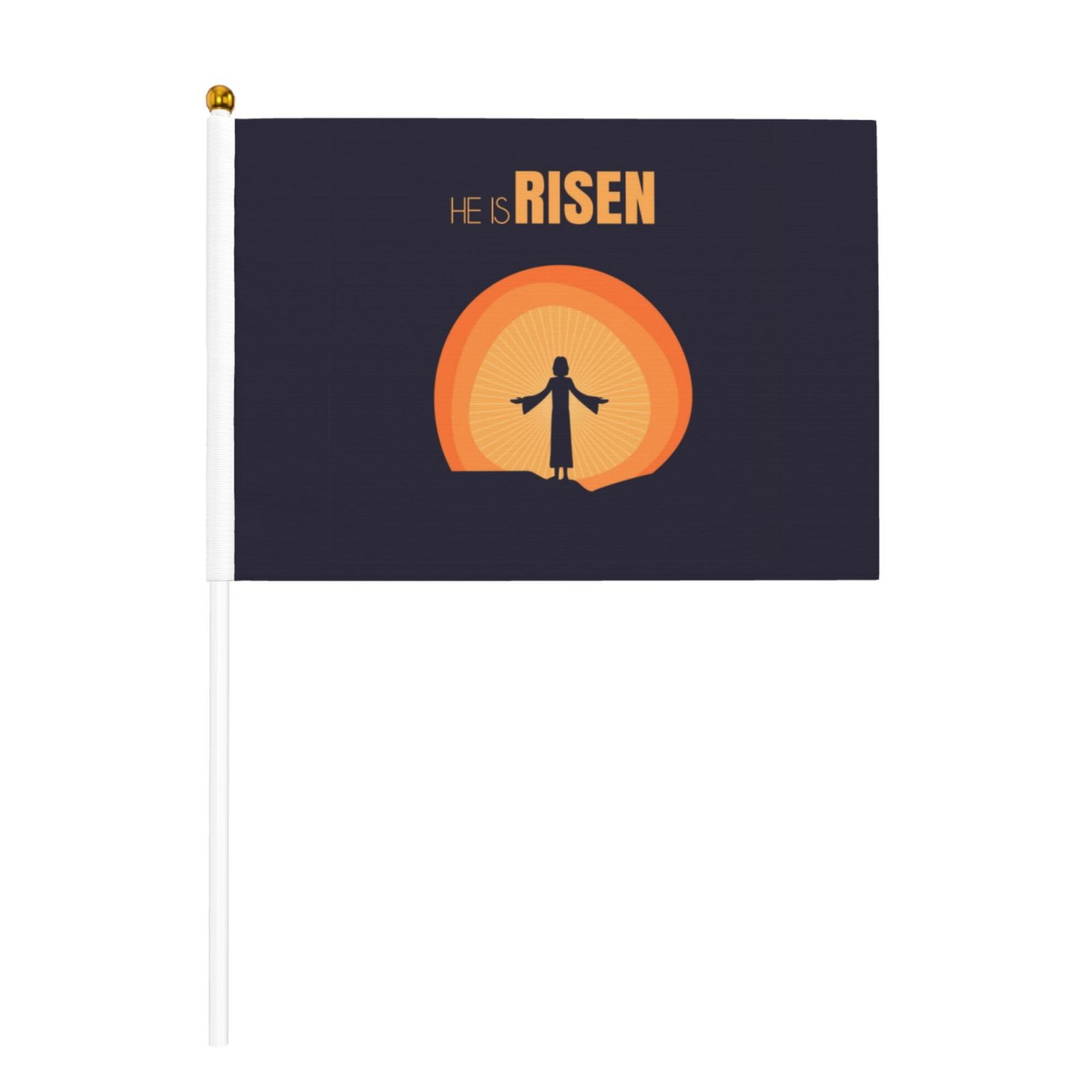 He Is Risen Happy Easter Day Flag Small Mini Hand Held Flags Small ...