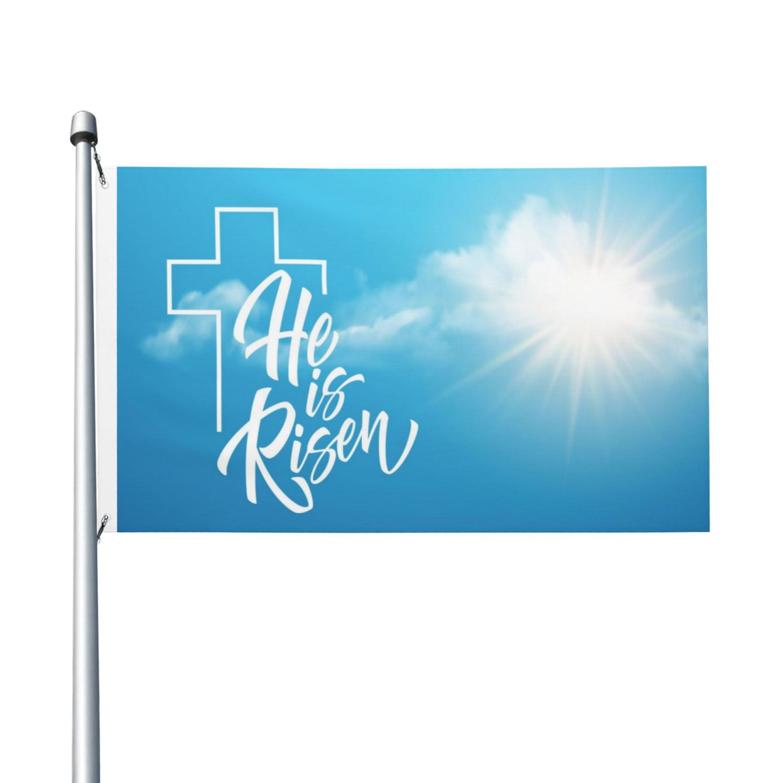 He Is Risen Happy Easter Day Garden Flags 3x5 Ft Decoration Double Side ...