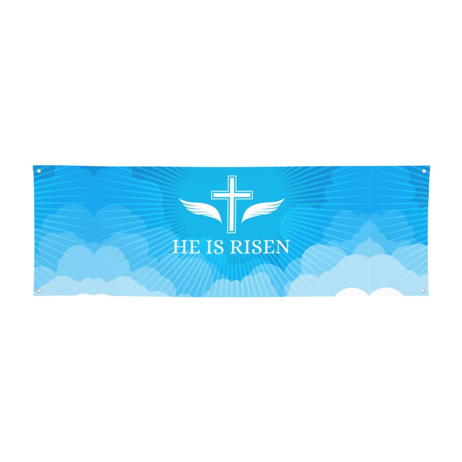He Is Risen Happy Easter Day Large Banner Party Decorations Sign Banner ...