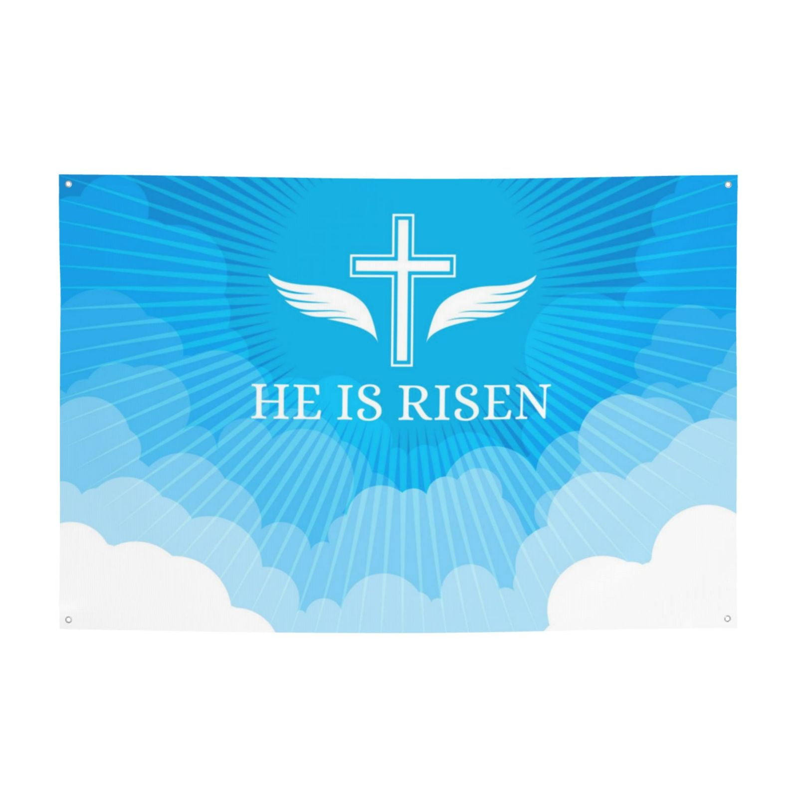 He Is Risen Happy Easter Day Large Banner Party Decorations Sign Banner ...