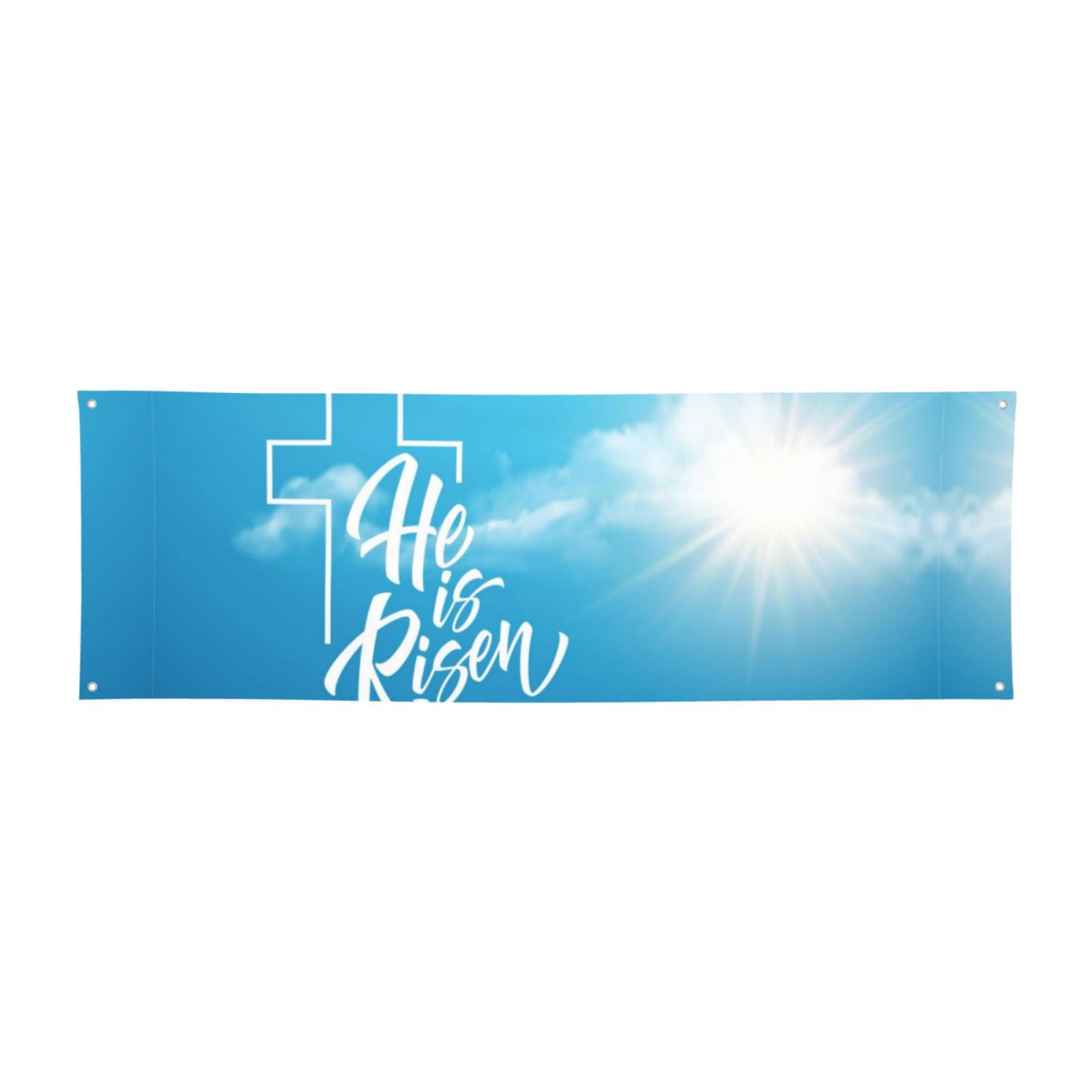 He Is Risen Happy Easter Day Large Banner Party Decorations Sign Banner ...