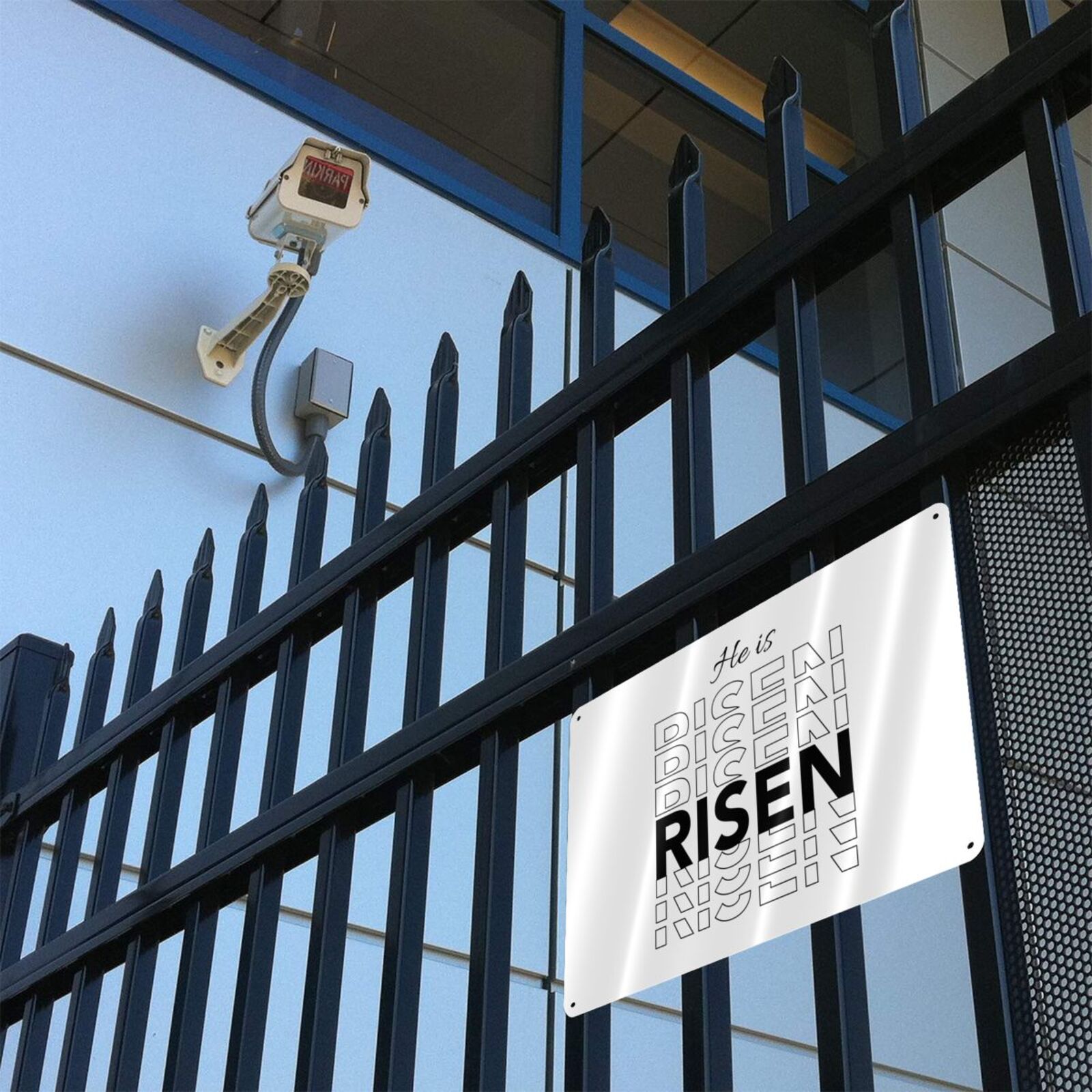 He Is Risen Happy Easter Day Sign 12x8in Indoor Outdoor Metal ...