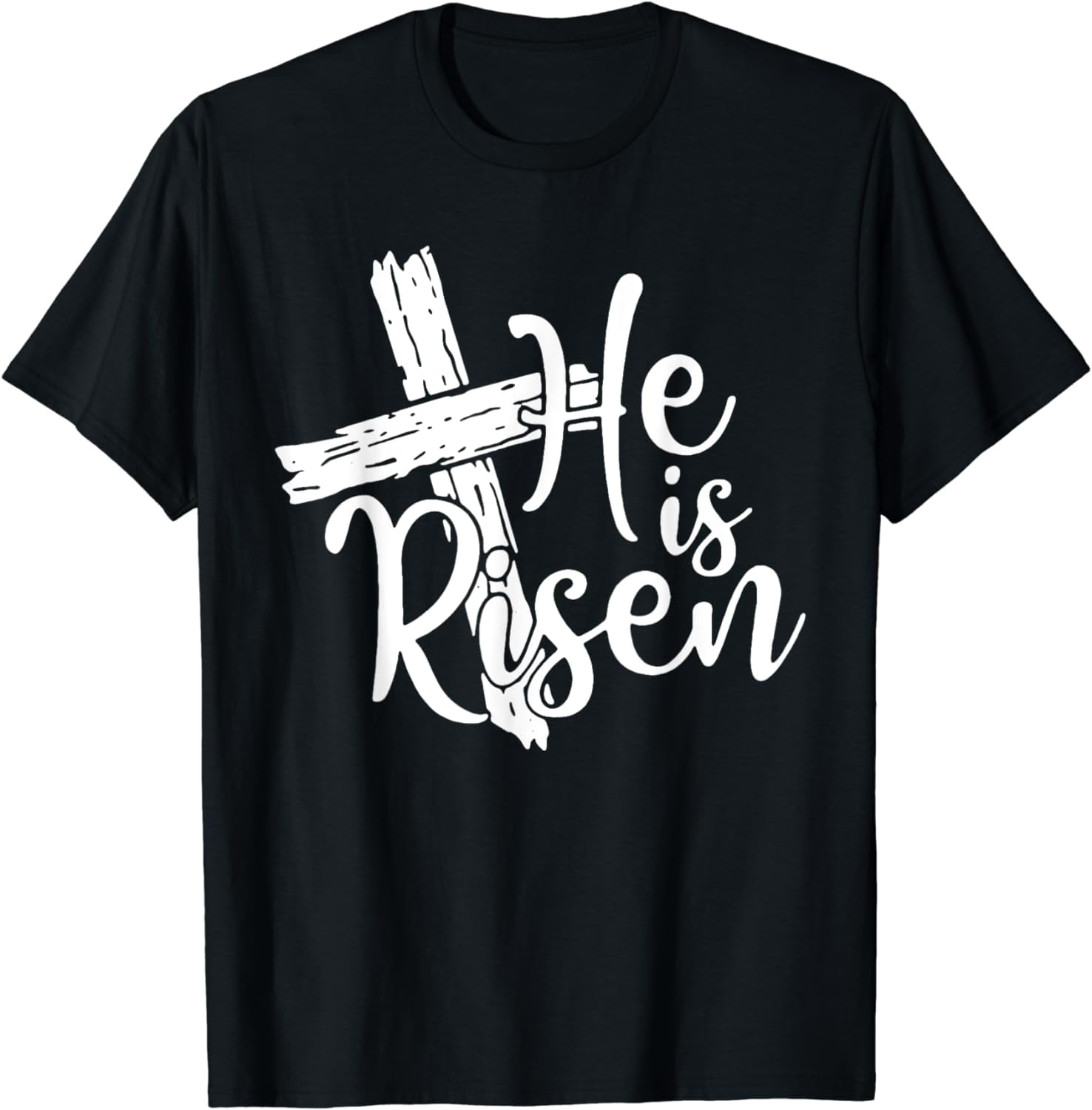 He Is Risen Shirt Easter Day Jesus Cross Christian Religious T-Shirt ...