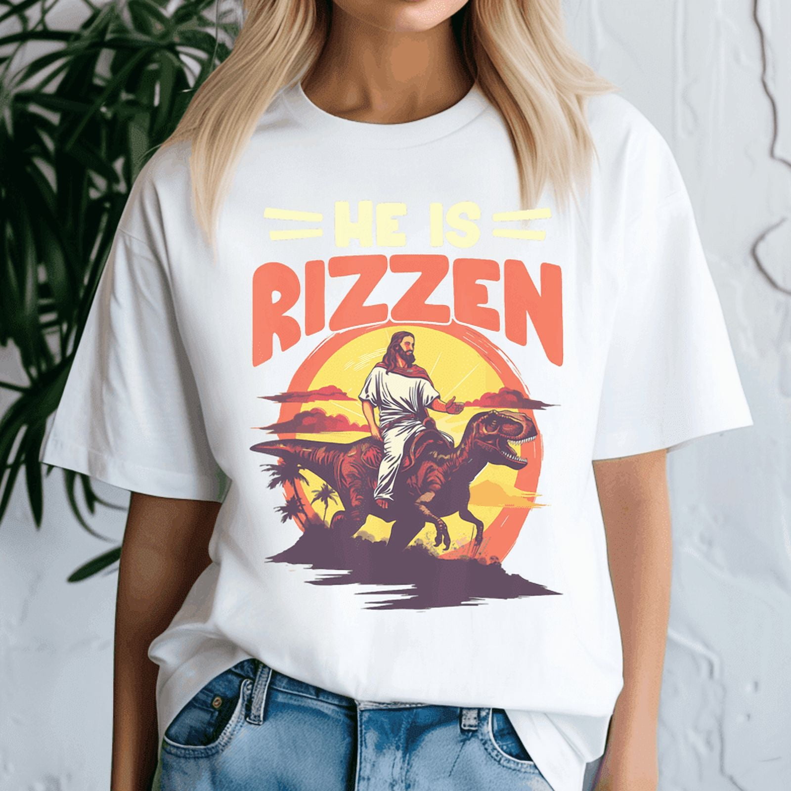 He Is Rizzen Shirt, Jesus He Has Rizzen, Jesus Easter TShirt - Walmart.com