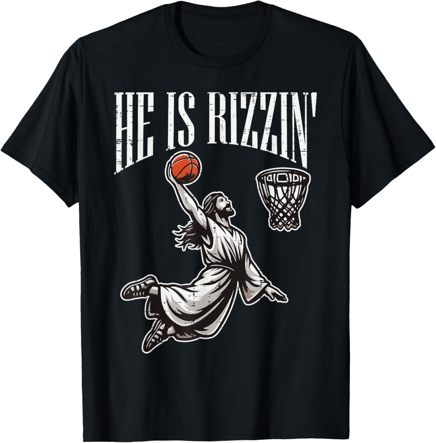 He Is Rizzin Dunk - Easter Jesus Basketball Meme Funny Risen Christian ...