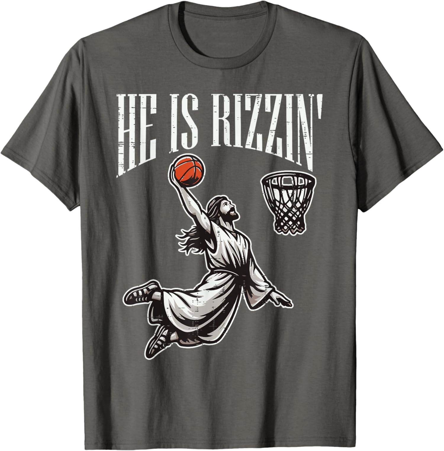 He Is Rizzin Dunk - Easter Jesus Basketball Meme Funny Risen Christian ...
