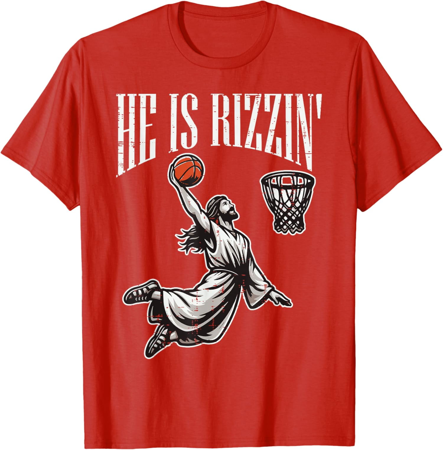 He Is Rizzin Dunk - Easter Jesus Basketball Meme Funny Risen Christian ...