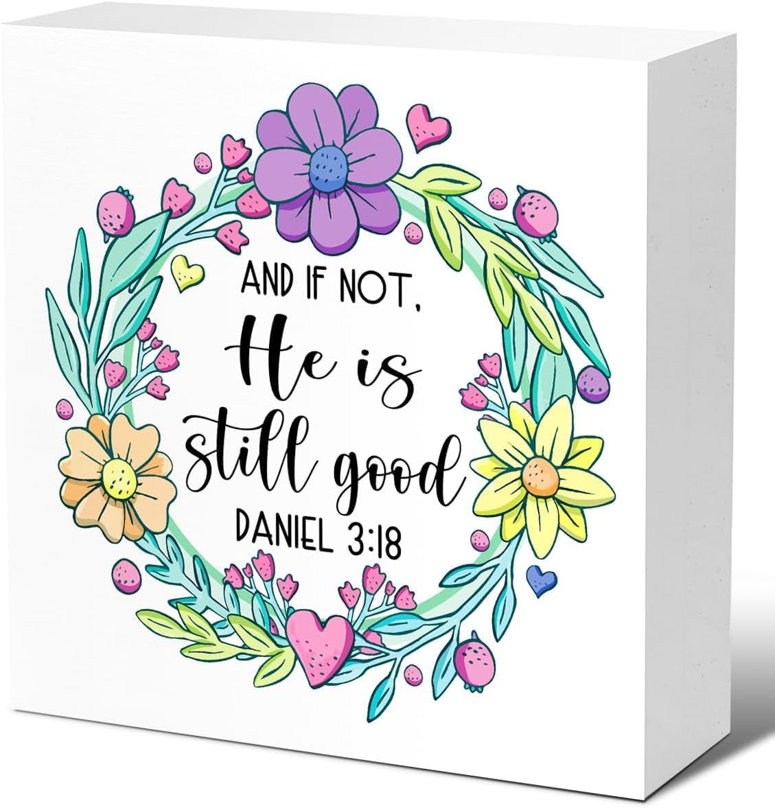 He Is Still Good Wood Block Sign,Bible Verse Desk Decor Scripture Art ...