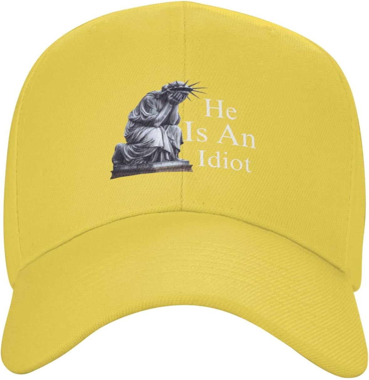 He Is an Idiot Political Hat – Crying Statue of Liberty Design on ...