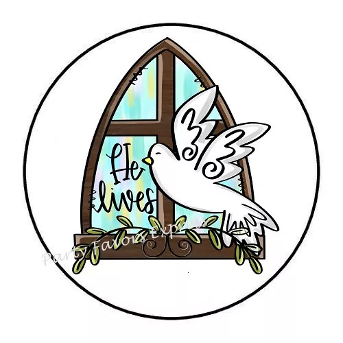 He Lives Easter Envelope Seals Labels Party Favors Stickers Phone Decal ...