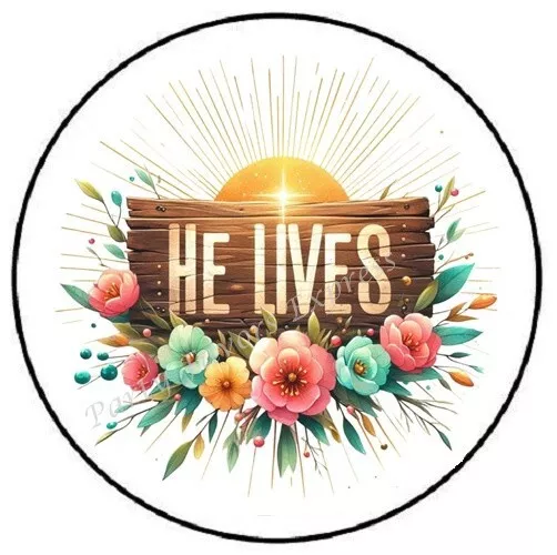 He Lives Easter Sticker Party Favors Sticker Envelope Seals Labels ...