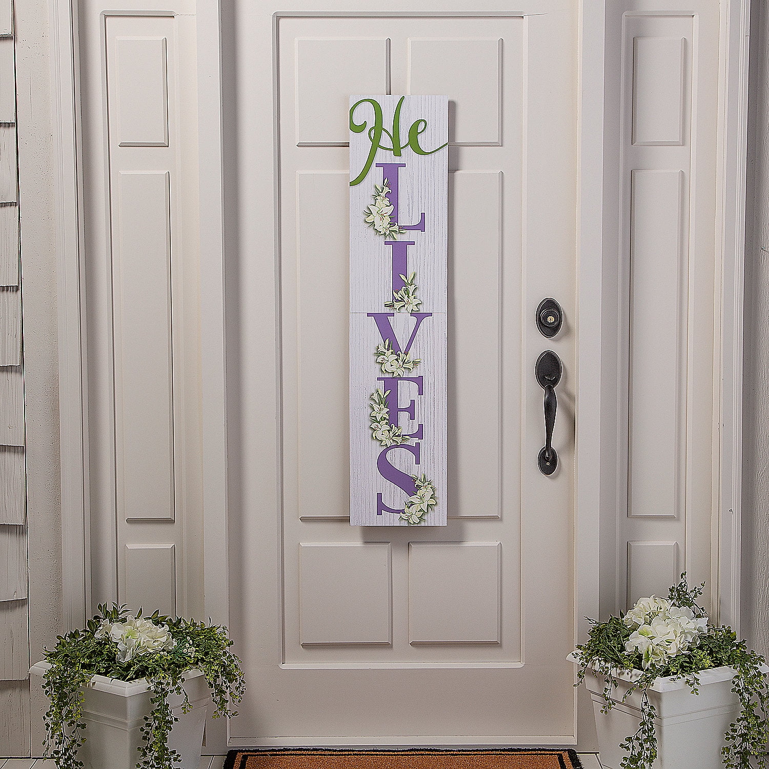 He Lives Vertical Wood Sign - Walmart.com