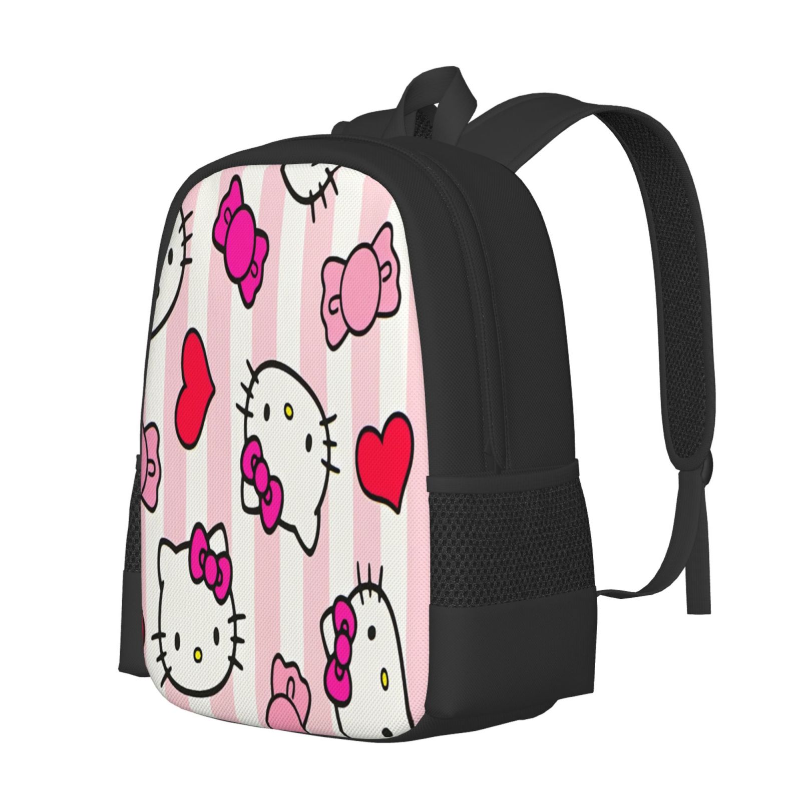 He-Llo Ki-Tty Backpack 16.5in Casual School Backpack Adjustable Straps ...