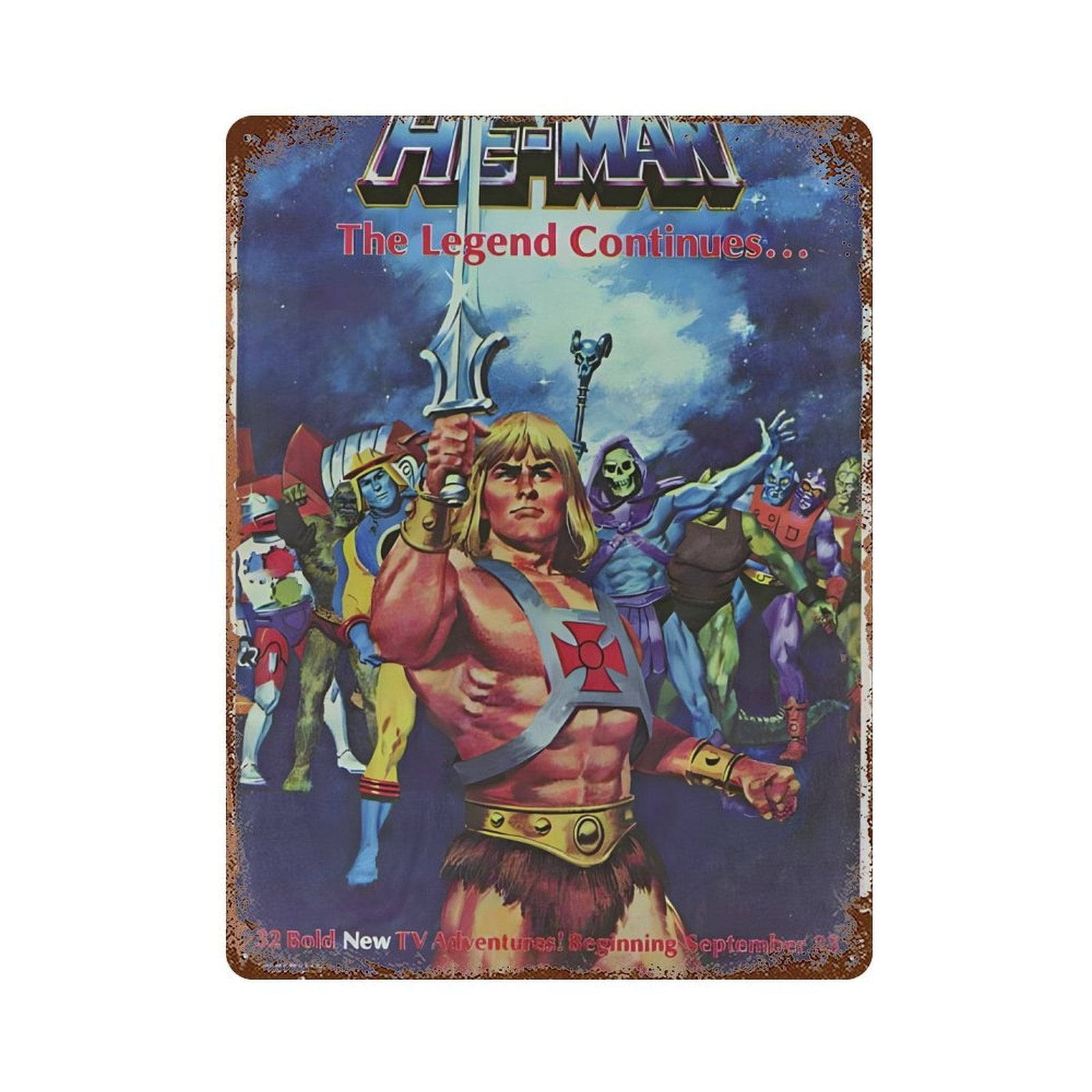 He-Man And The Cosmic Masters Movie (1983) Tin Metal Decorative Wall ...