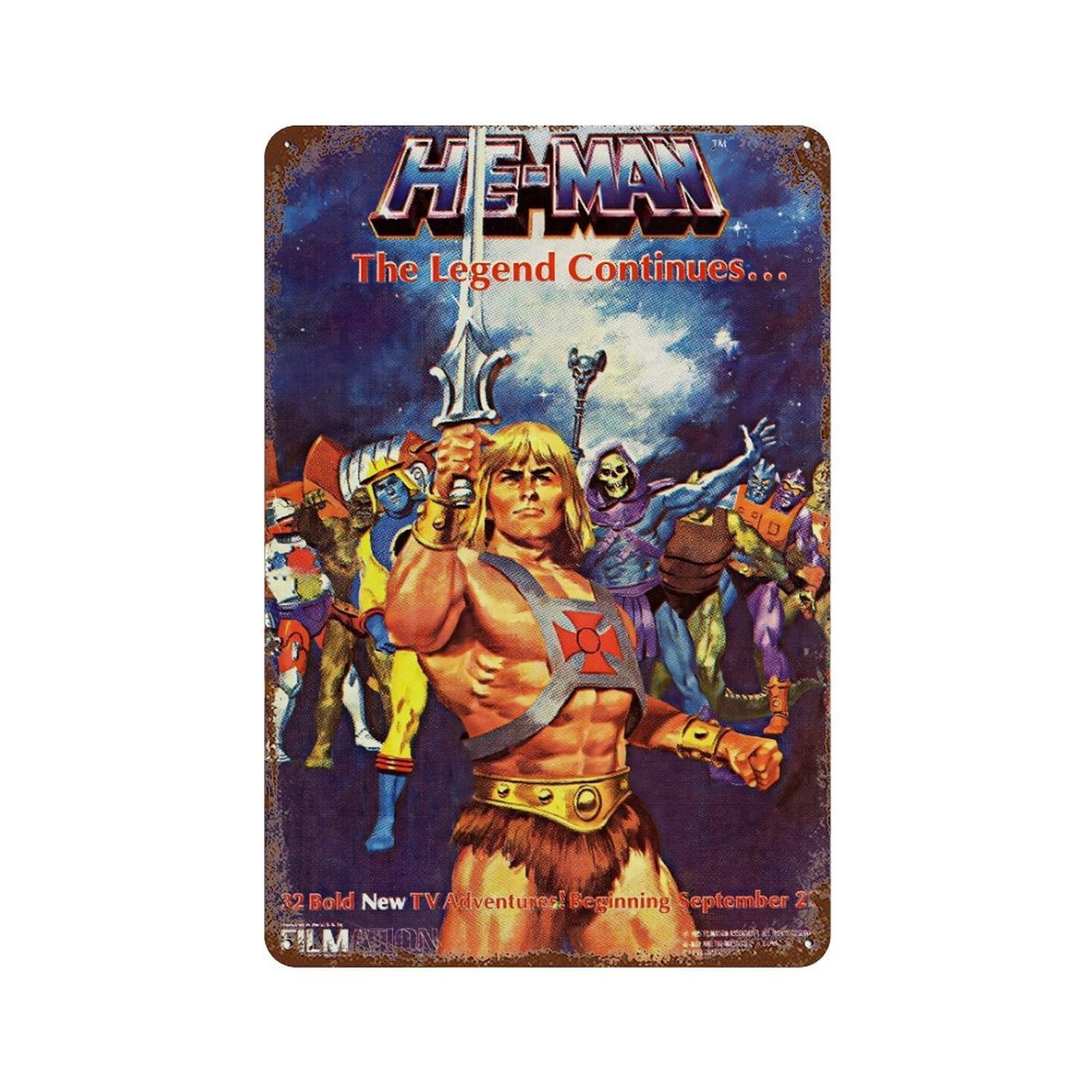 He-Man And The Masters of The Universe Movie (1983) Poster Tin Metal ...