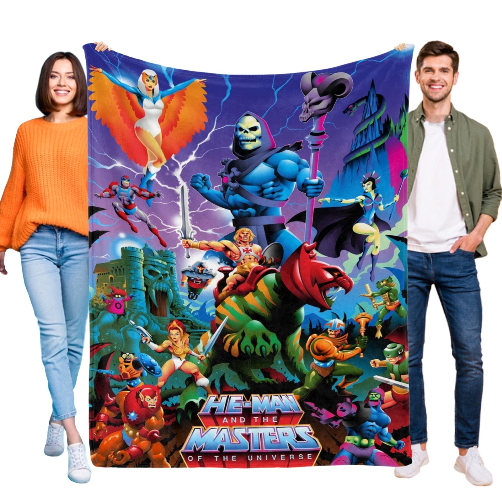 He Man Blanket Flannel Soft Sofa Bed Throw for Sofa Couch Birthday Gift ...