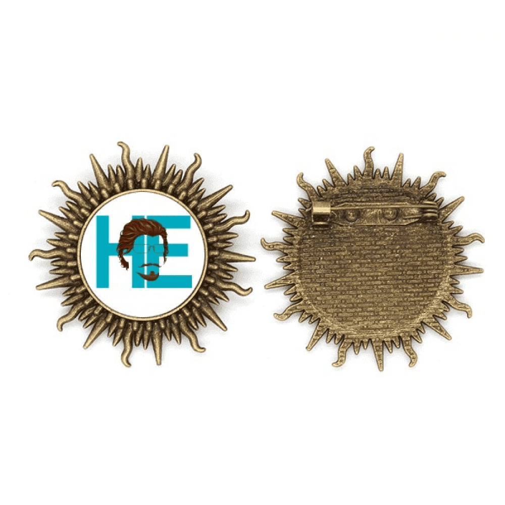 He Man Hair Beard Art Deco Fashion Metall Sonne Brosche Haken Pin ...