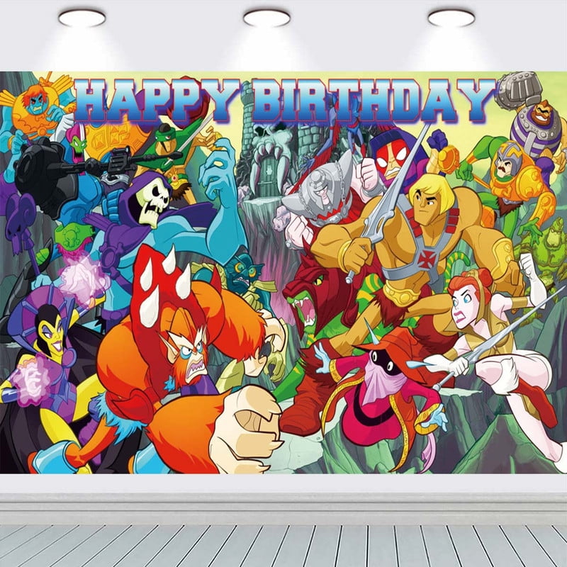 He Man He-man Backdrop Banner Party Supplies Post Birthday Decorations ...