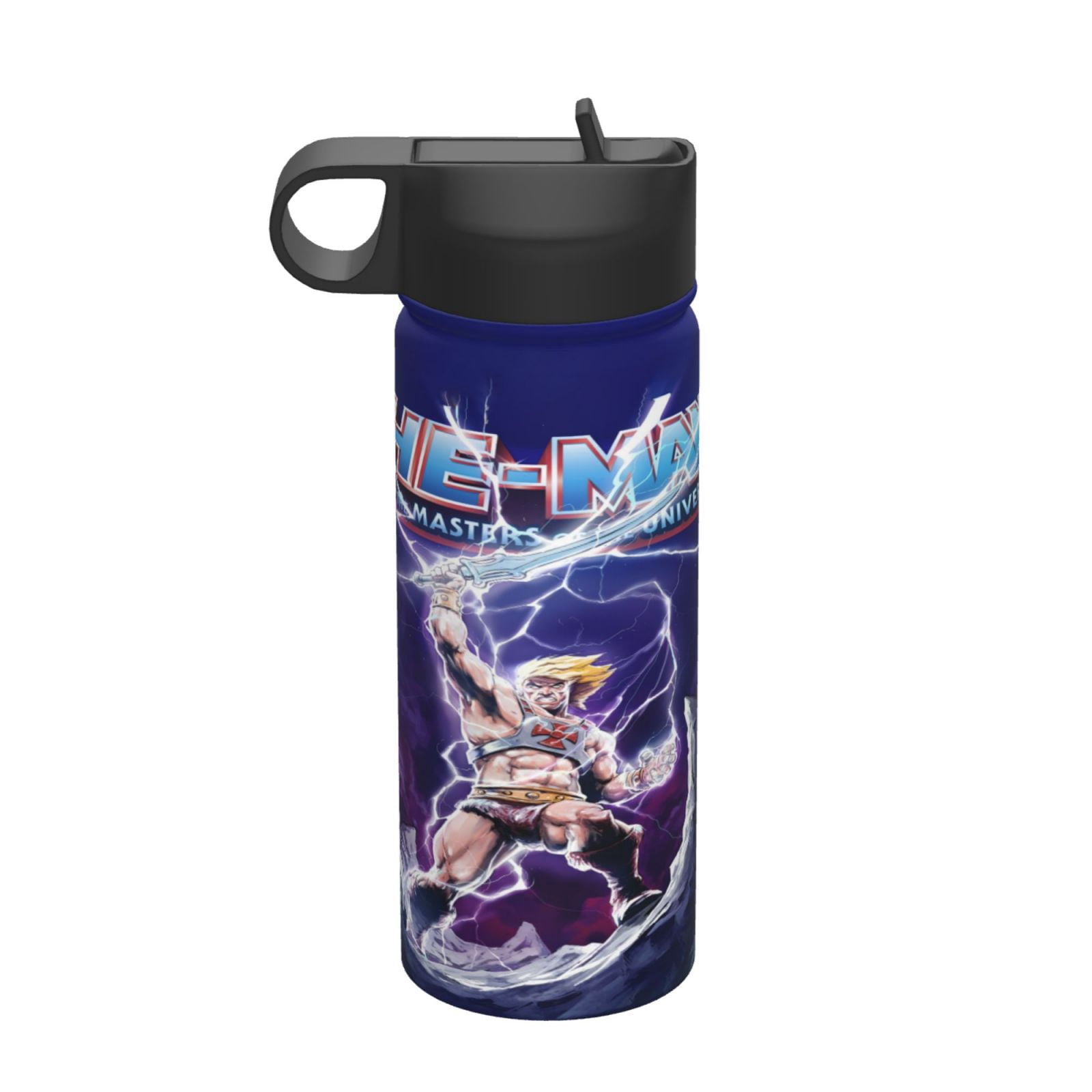 He Man Mas-ters Universe Insulated Water Bottle With Straw Stainless ...