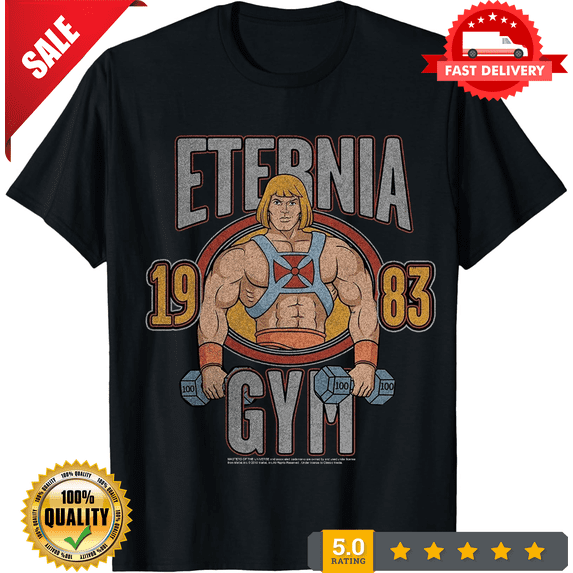 He-Man Men's Shirt Eternia Gym 1983 Masters of the Universe Tees ...