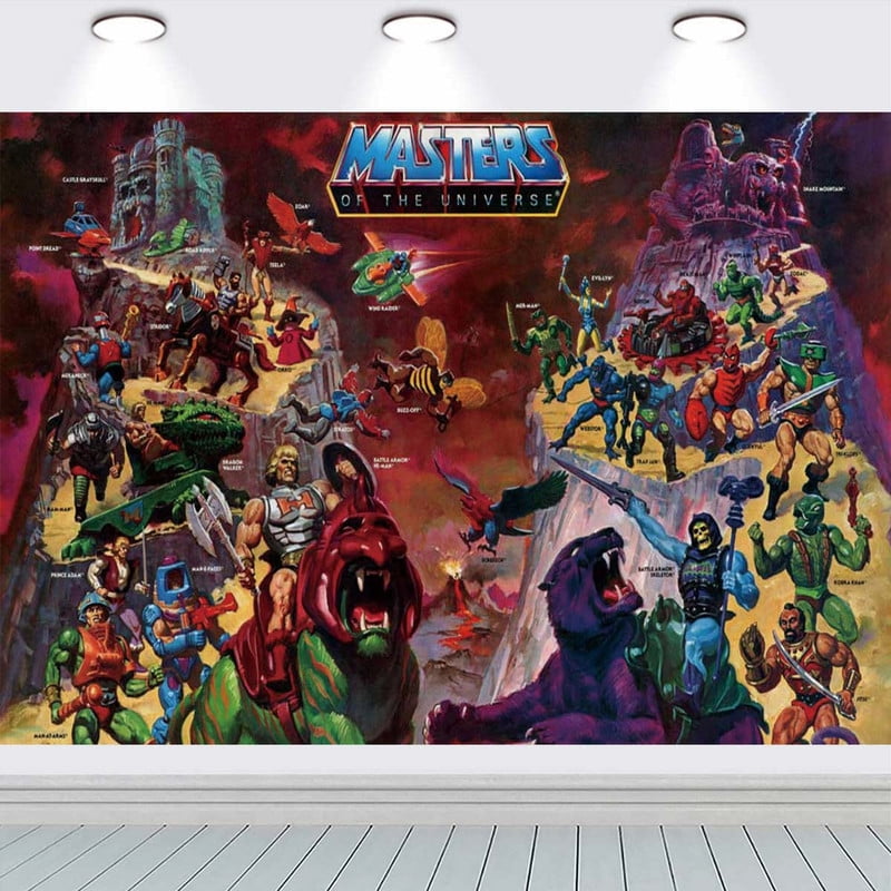 He Man Party Supplies Backdrop Banner Poster Birthday Decorations ...