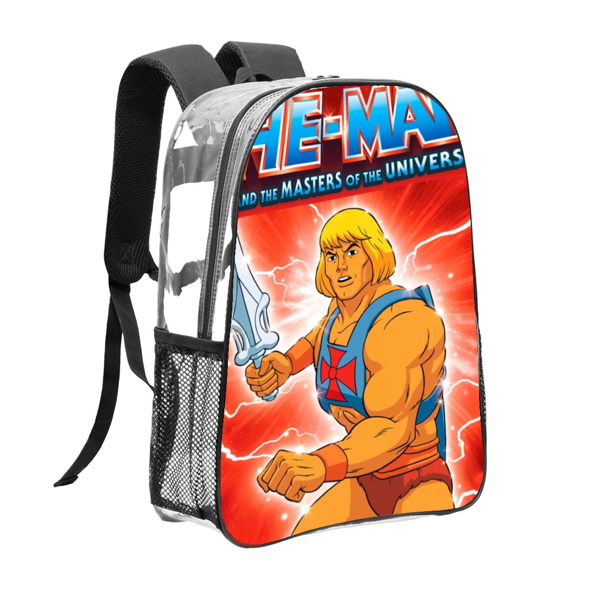 He Man and the Masters of the Universe Pattern Transparent Backpack ...