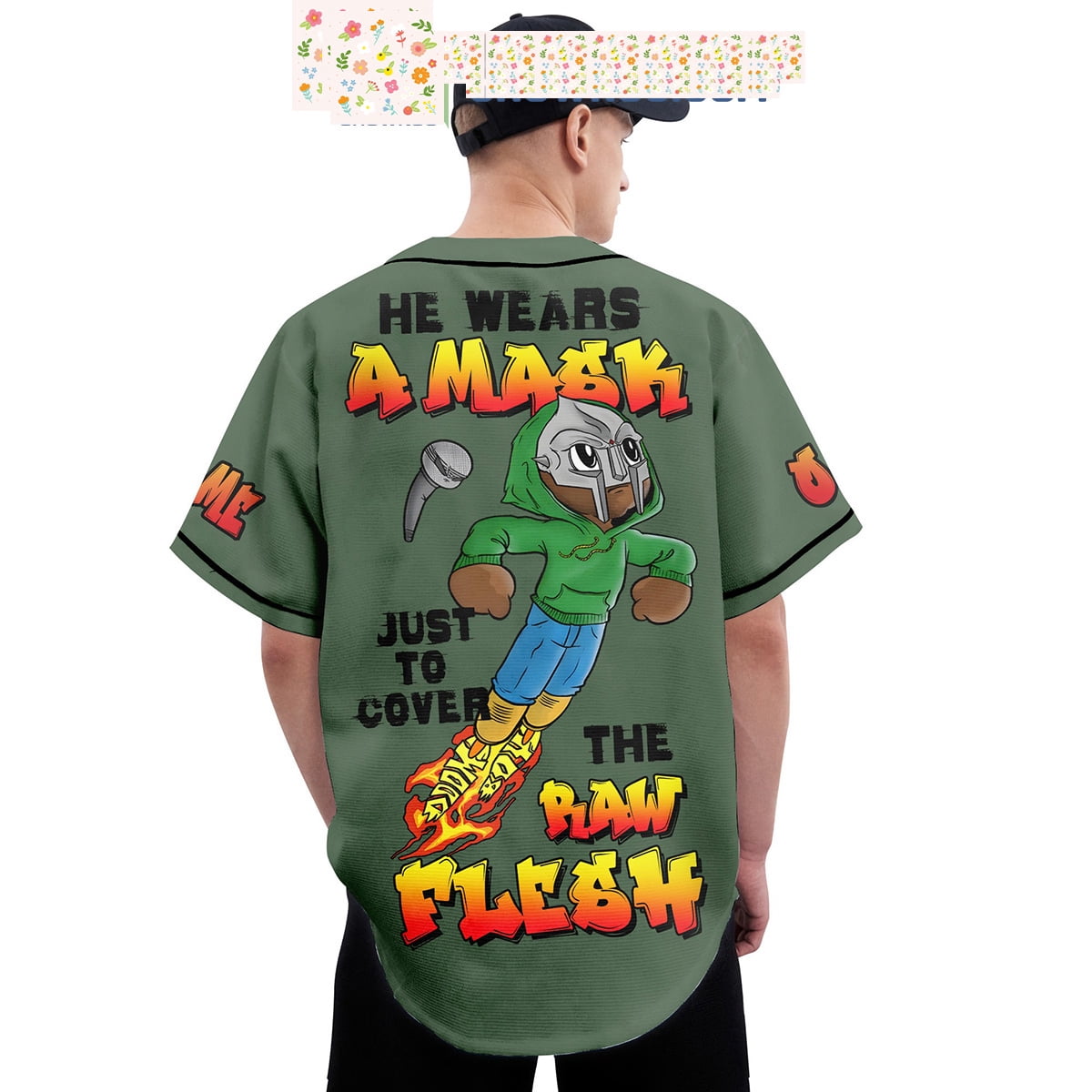 He Wears A Mask Just To Cover The Raw Flesh MF Doom Personalized ...