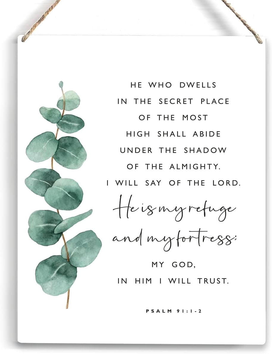 He Who Dwells in the Secret Place Bible Verse Wood Sign Rustic Psalm ...