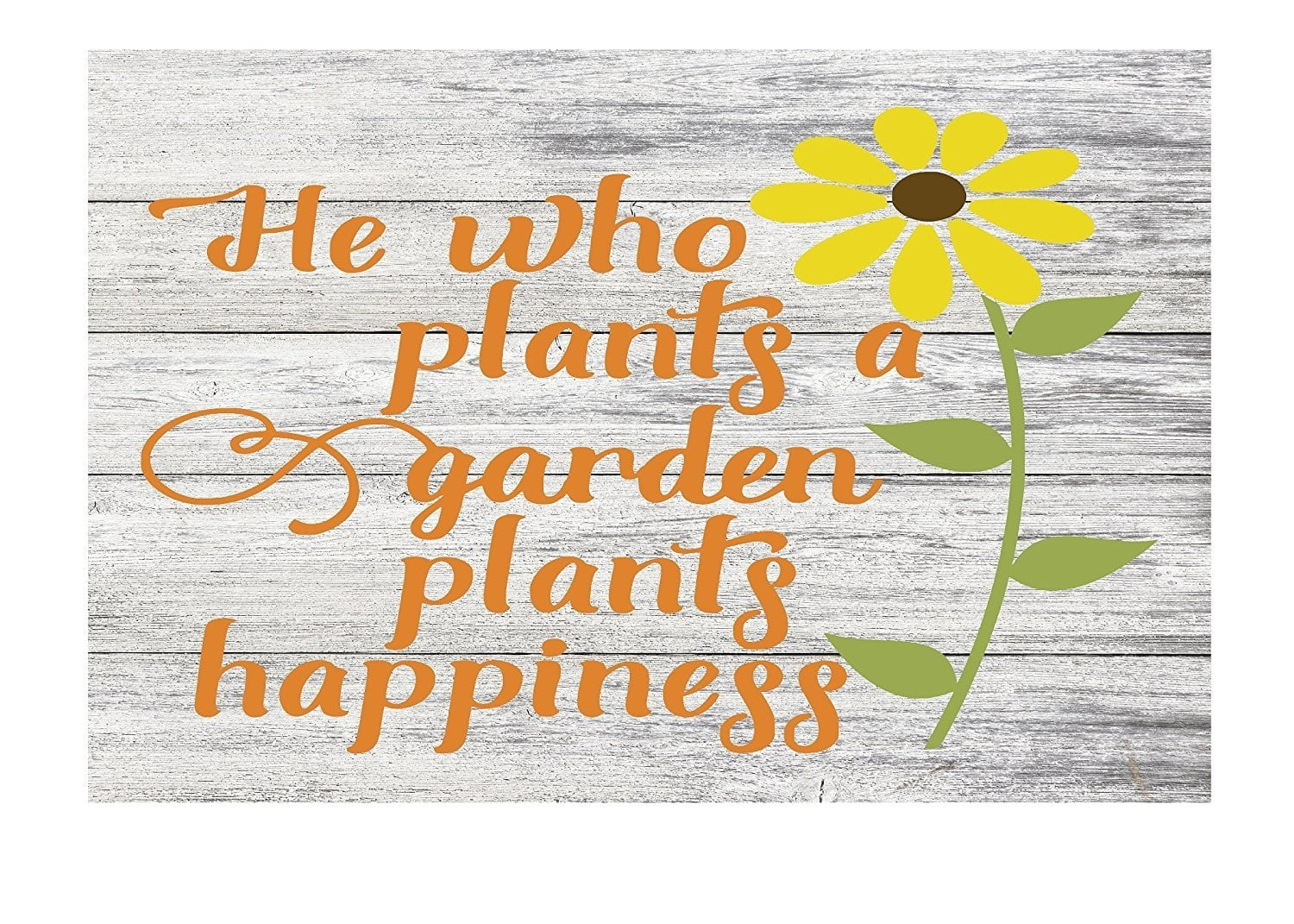 He Who Plants A Garden Plants Happiness Home Decor Shabby Chic Metal ...