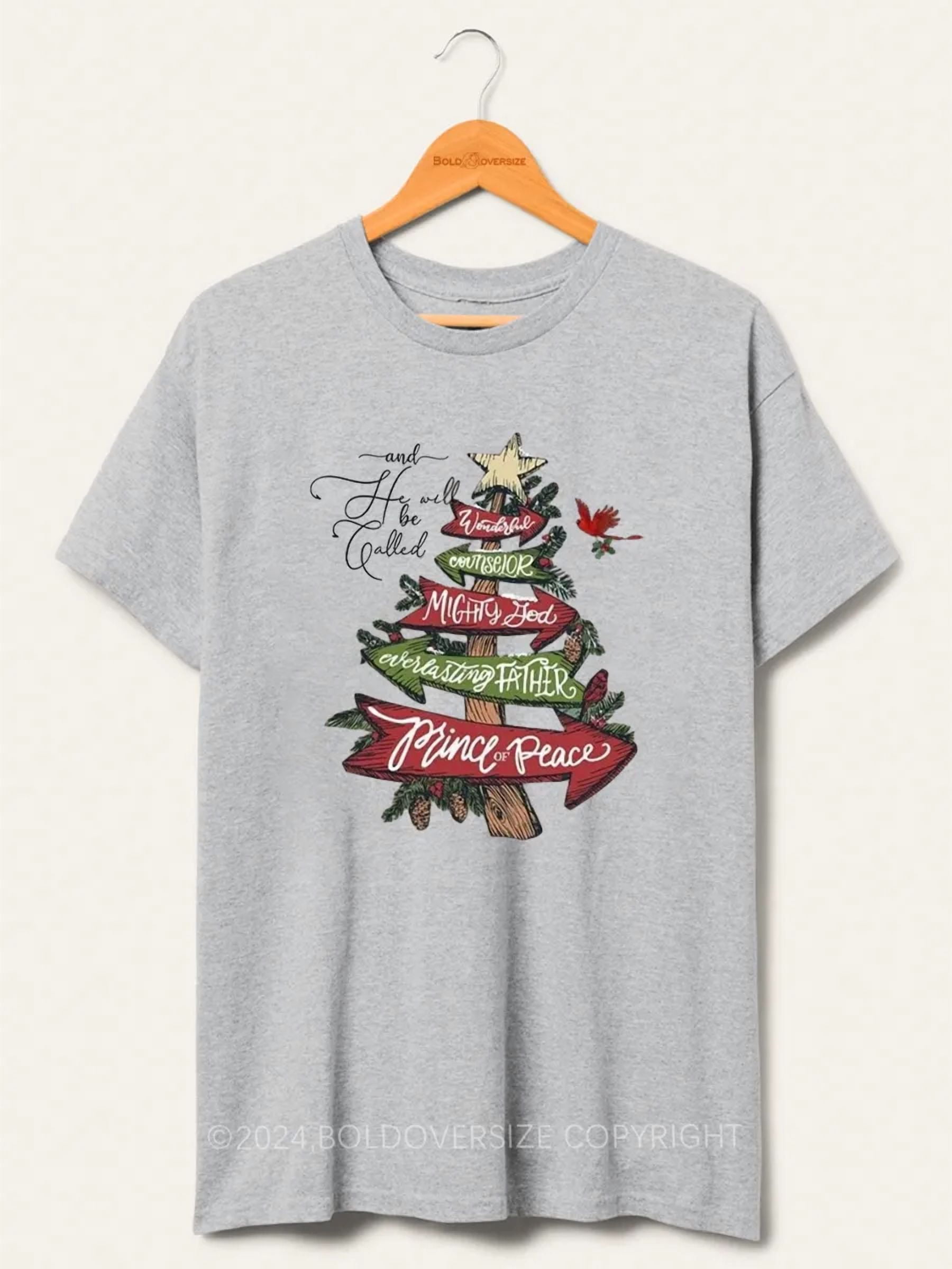 He Will Be Called Wonderful Counselor Christmas Tree Tee - Walmart.com