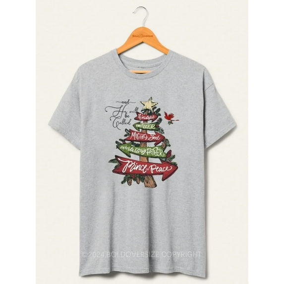 He Will Be Called Wonderful Counselor Christmas Tree Tee - Walmart.com