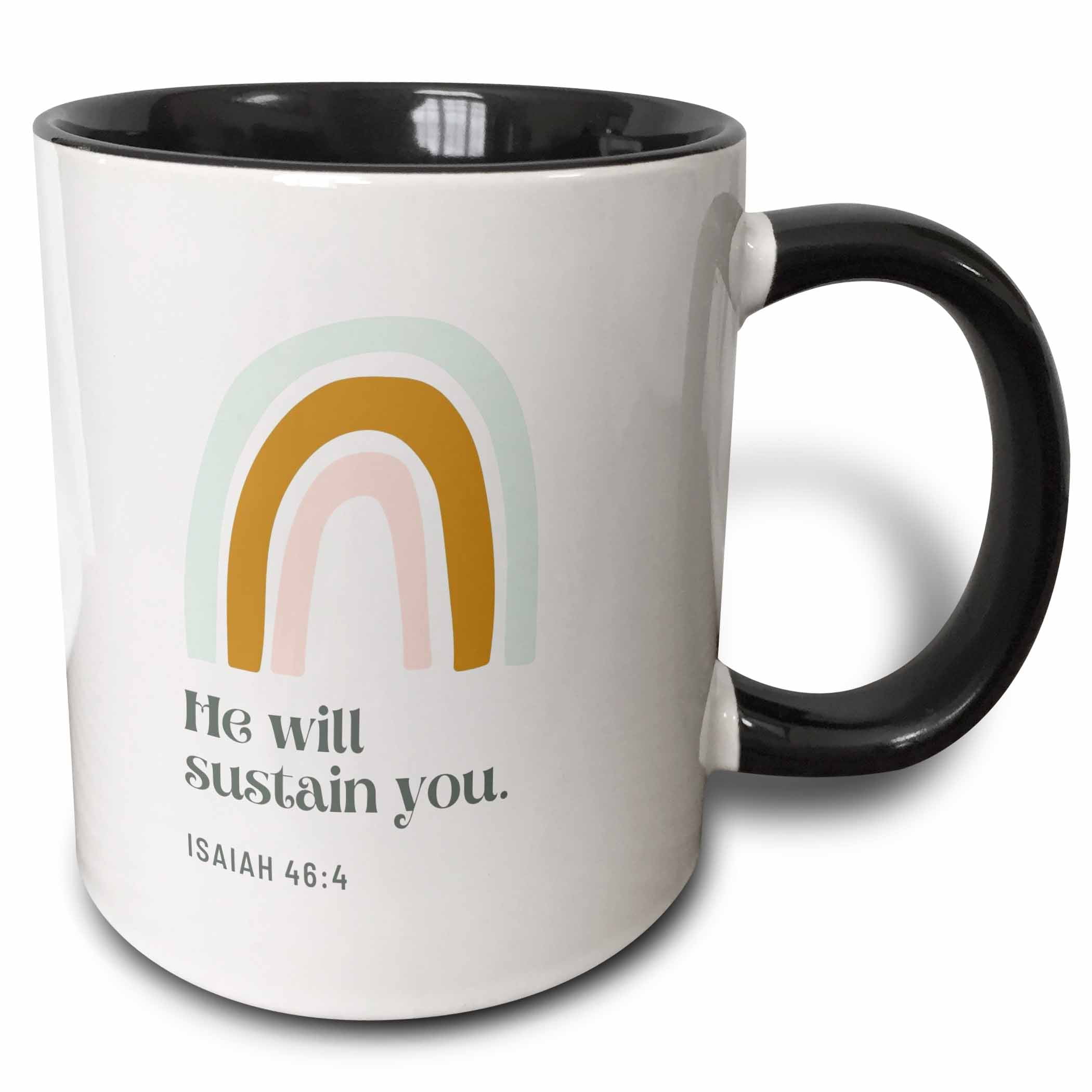 3drose, He Will Sustain You Isaiah 46 4, 15oz Two-tone Black Mug ...