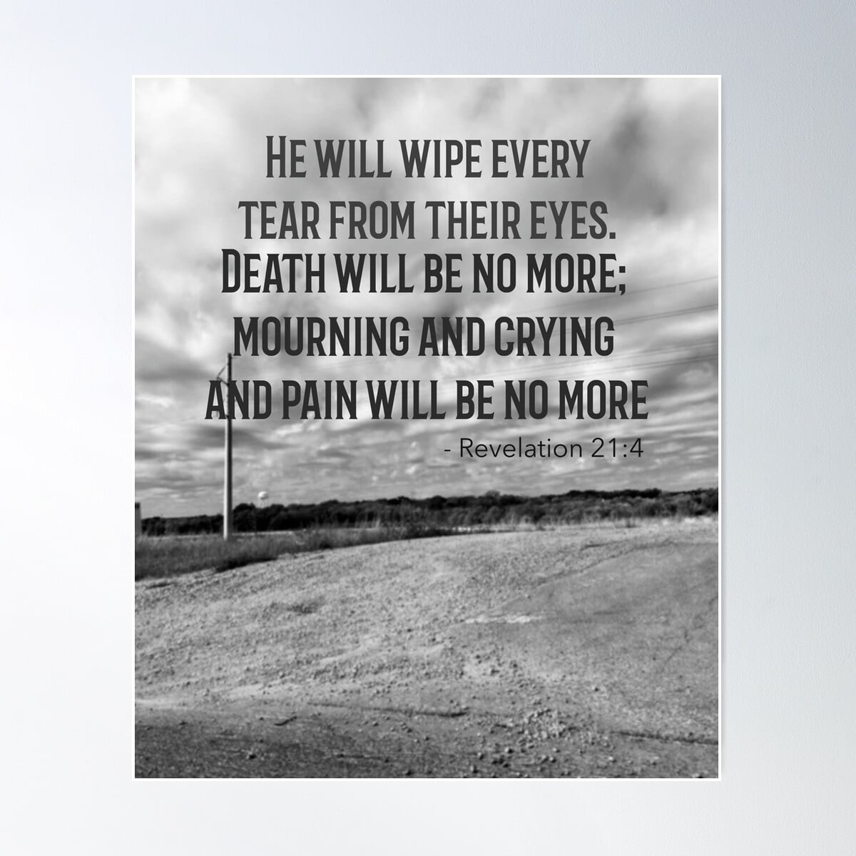 He Will Wipe Every Tear - Revelation 21:4 | Healing Bible Verse Grief ...