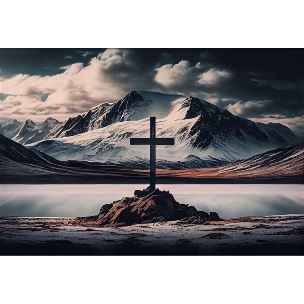 He is Risen Backdrop Easter Christian Cross Religious Holiday Party ...