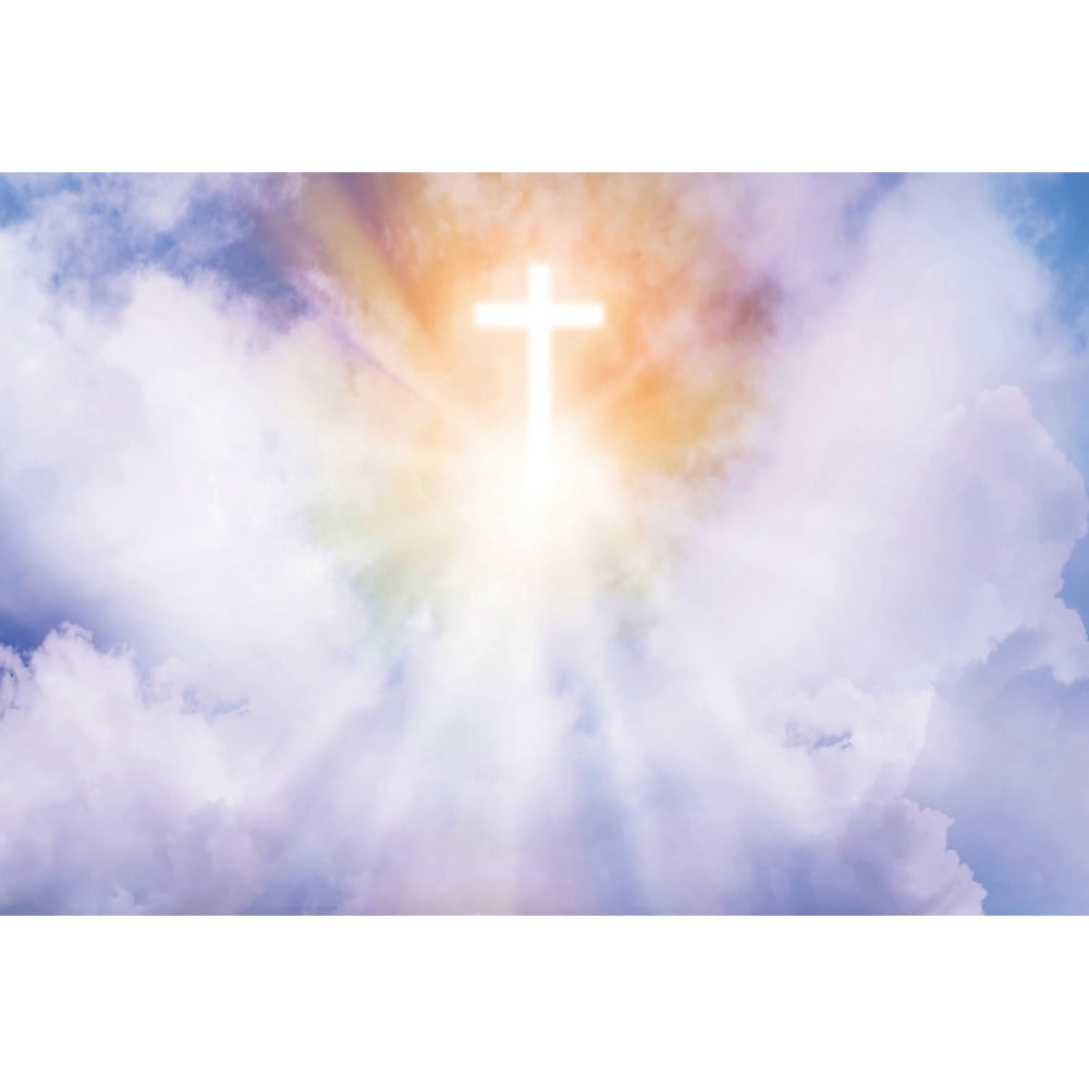 He is Risen Backdrop Easter Christian Cross Religious Holiday Party ...