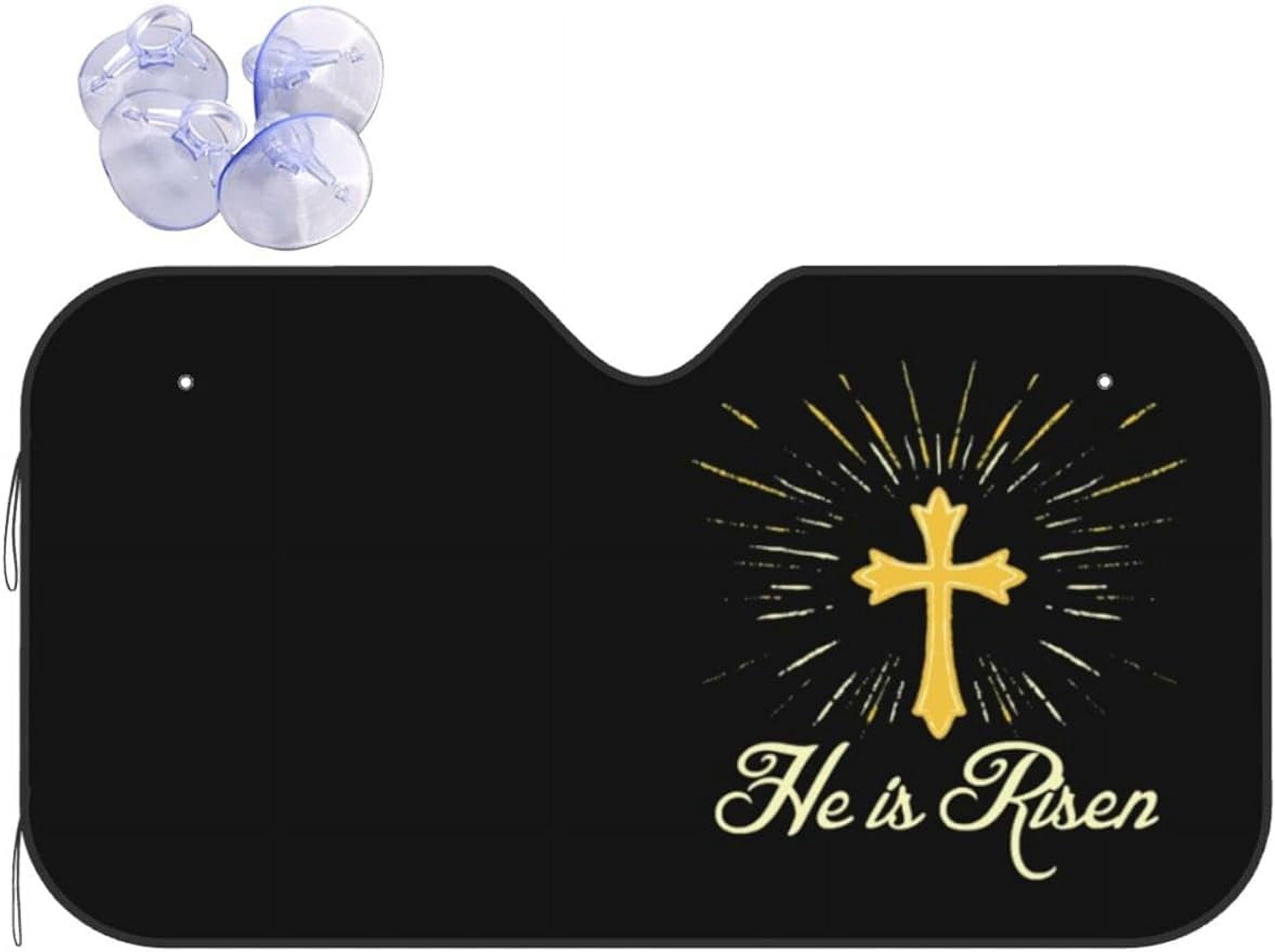 He is Risen Jesus Christ Christian Windshield Sun Shade for Car Durable ...