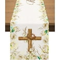 He is Risen Table Runner Christian Cross Resurrection Easter Decoration ...
