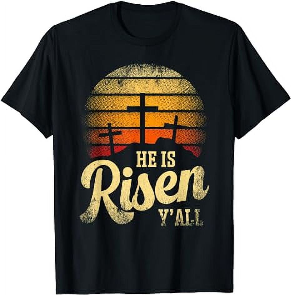 He is risen Y'all for a Easter Fan Jesus Christian Easter T-Shirt ...