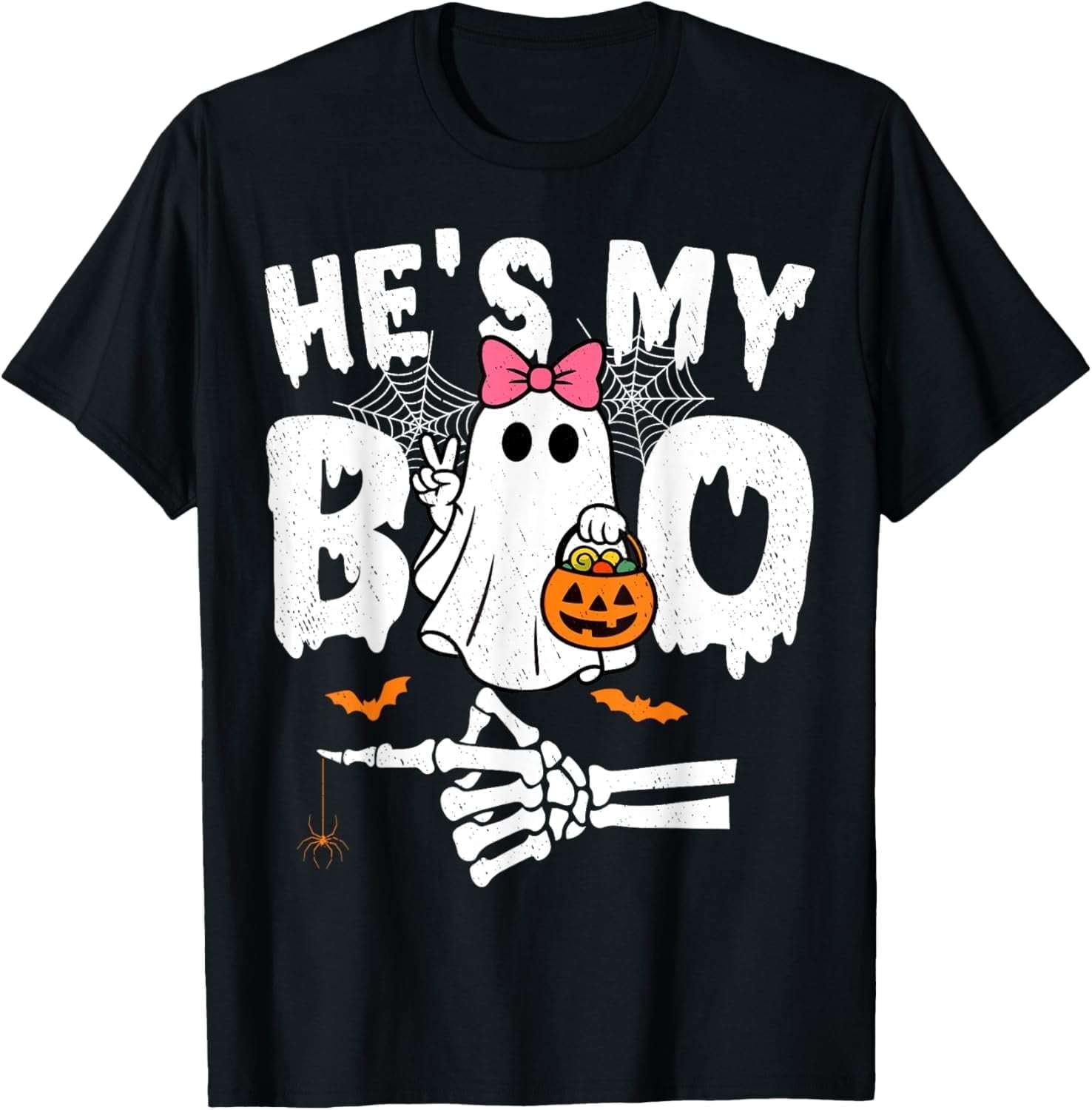 He's My Boo Matching Couple Halloween Couples She's My Boo T-Shirt ...