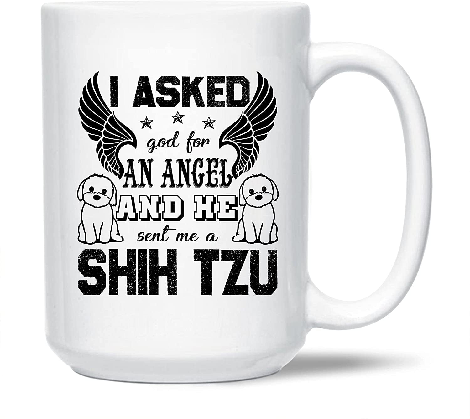 He sent Me A Shih Tzu White Ceramic Coffee Mug For Men / Women, Novelty ...
