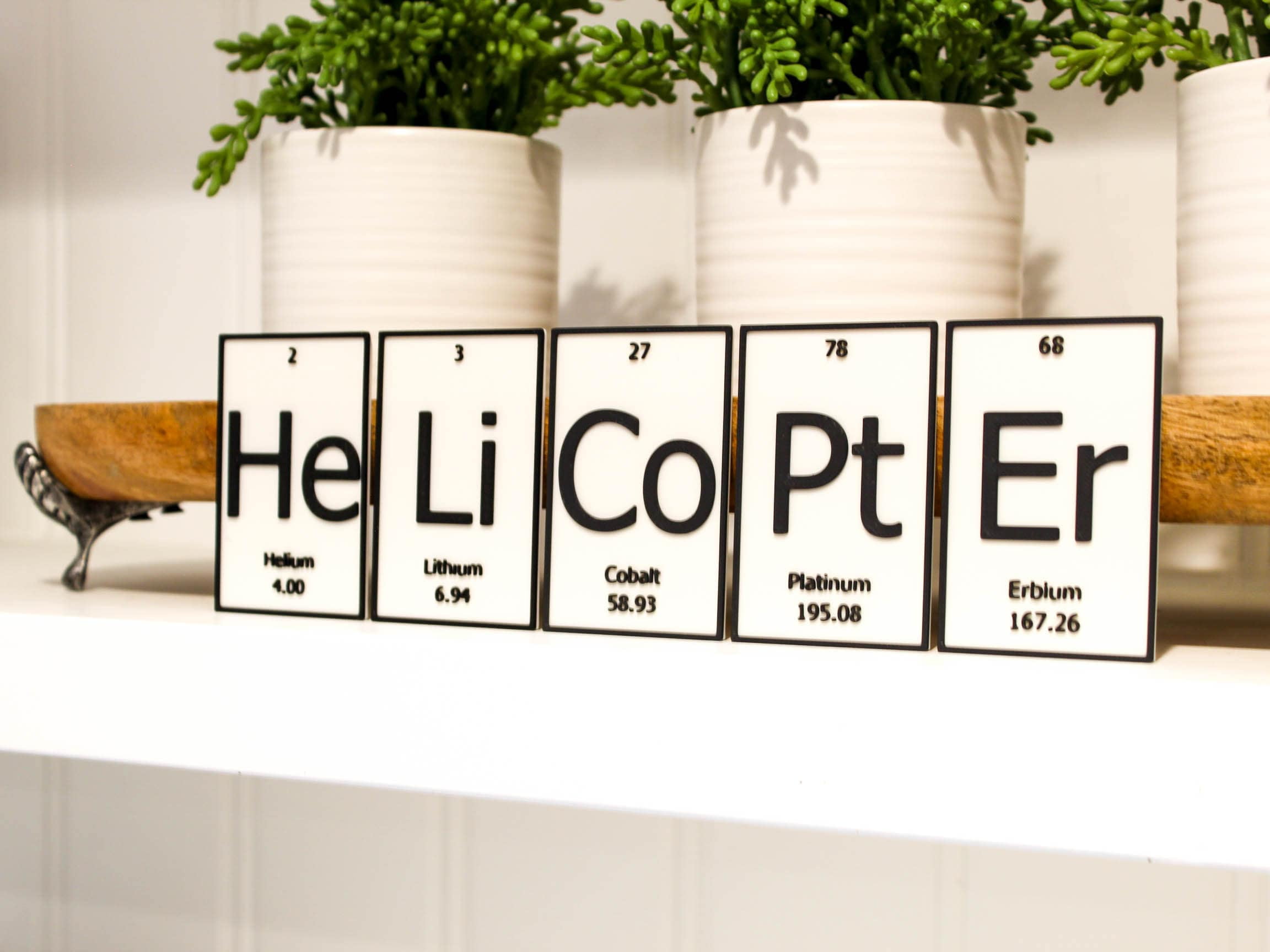 HeLiCoPtEr | Periodic Table of Elements Wall, Desk or Shelf Sign ...