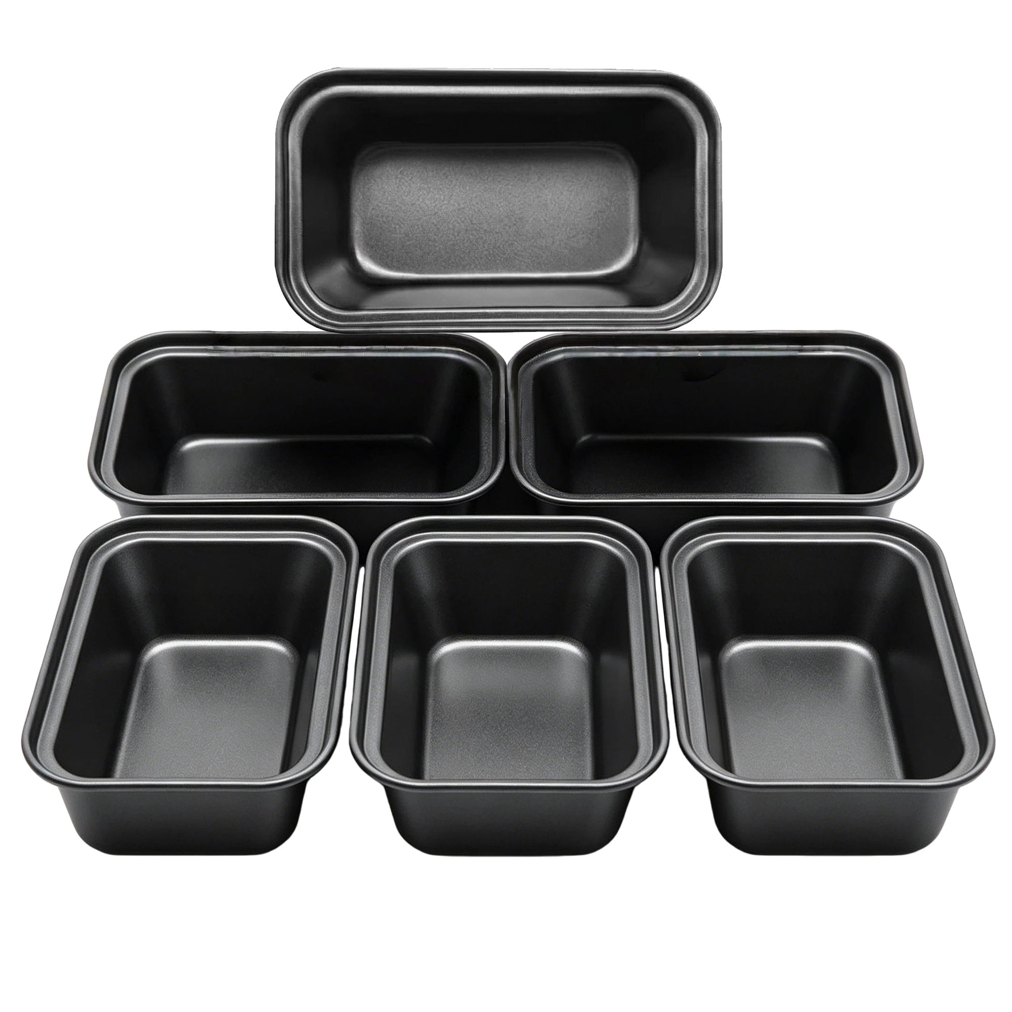 Bakdcore Mini Loaf Pans 6 Pack, Non-Stick Carbon Steel Baking Bread ...