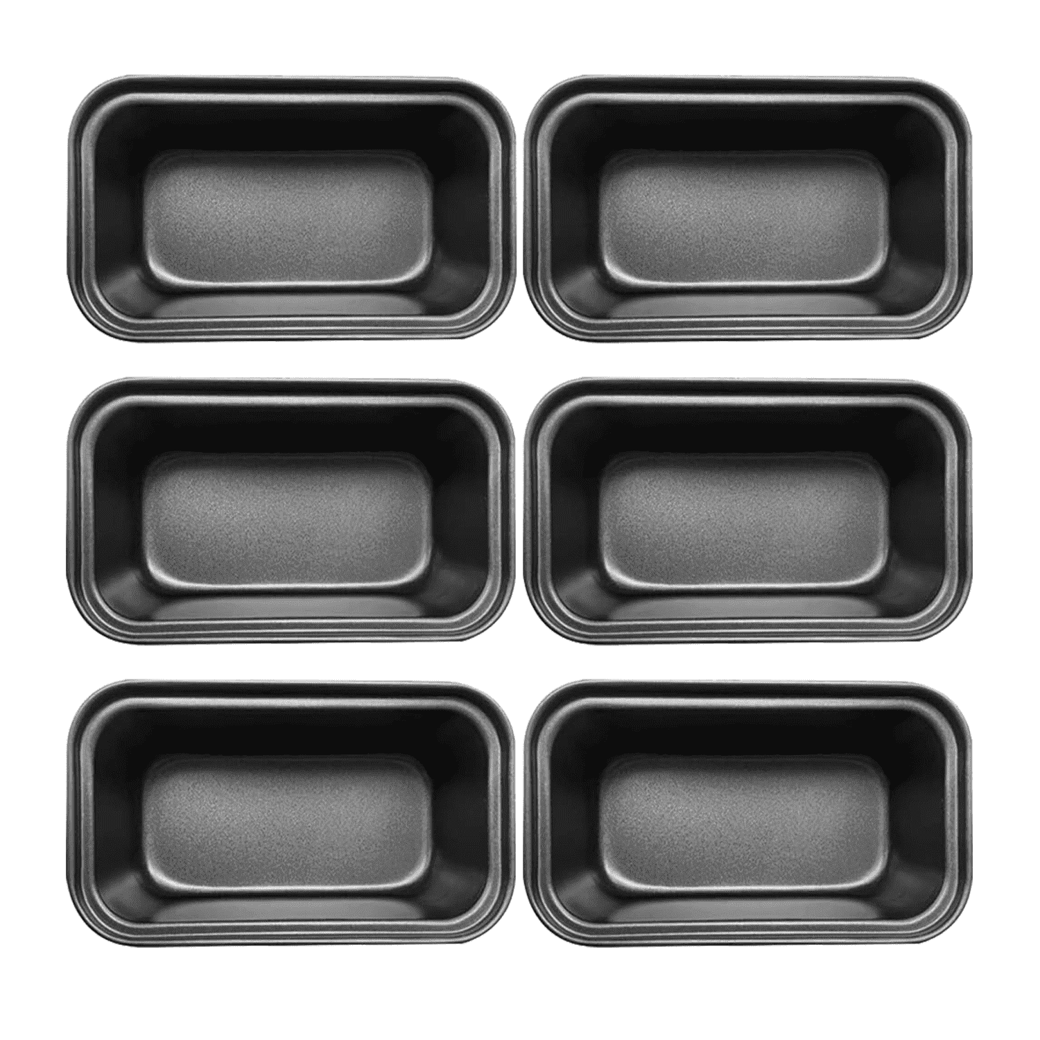 Bakdcore 6 pack Mini Loaf Pans, Non-Stick Baking Bread Mold, 6 x 3 ...