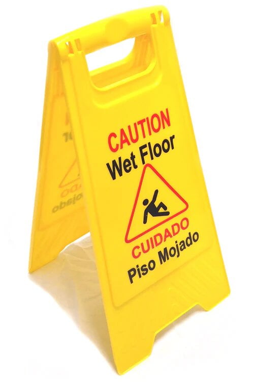 HeRO Bilingual Safety Wet Floor Sign - English and Spanish Text - Walmart.com
