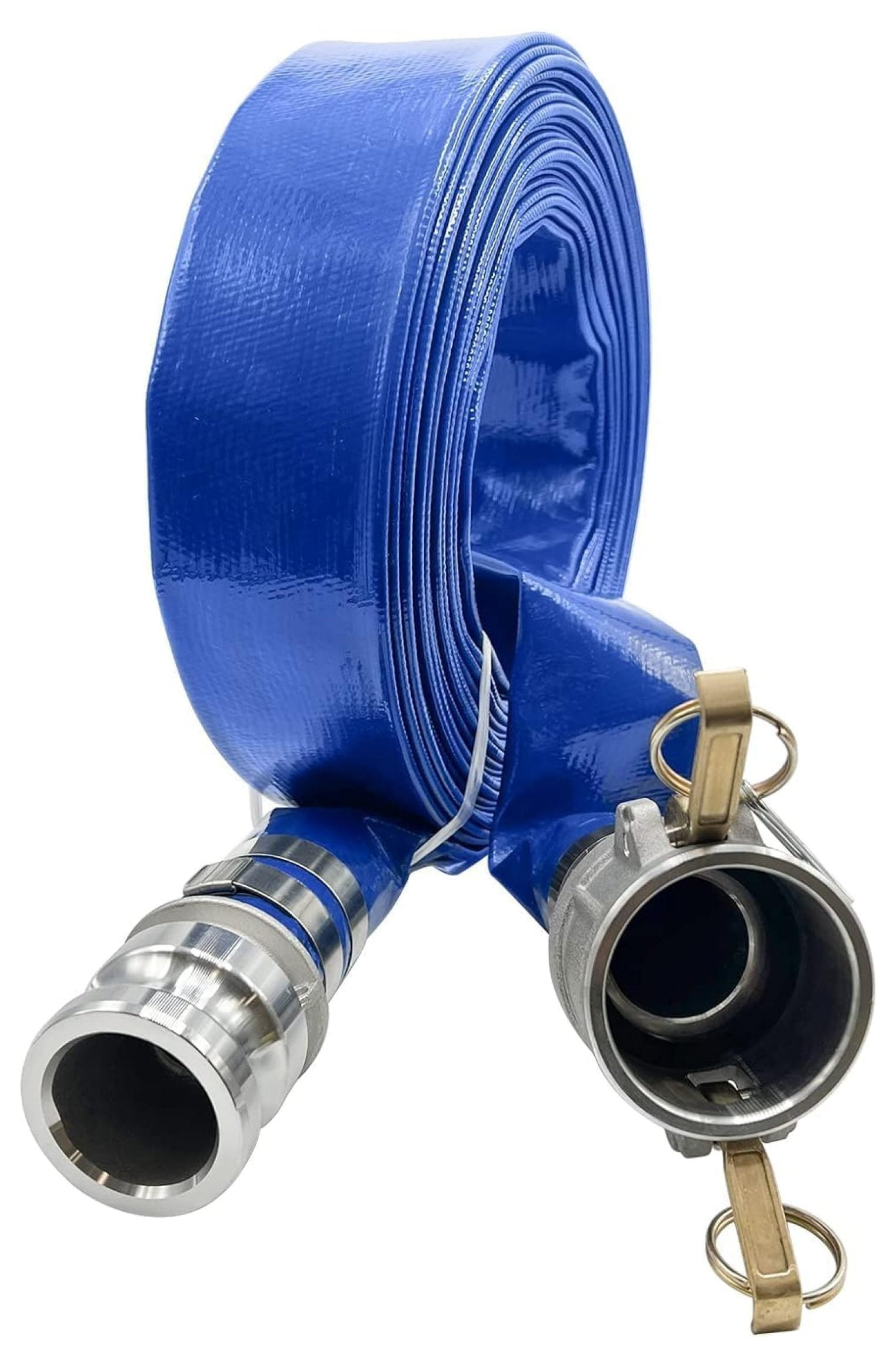 HeSLehs 1.5" x 100' Flat Industrial Blue PVC Backwash Hose with ...
