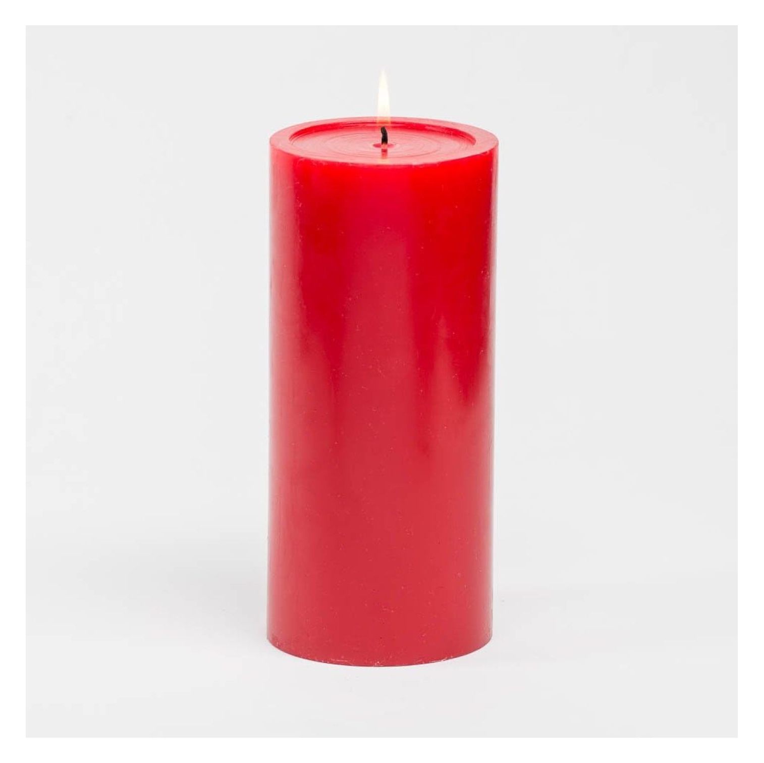 HeSLehs 4" x 9" Red Pillar Candles Set of 6 - Walmart.com