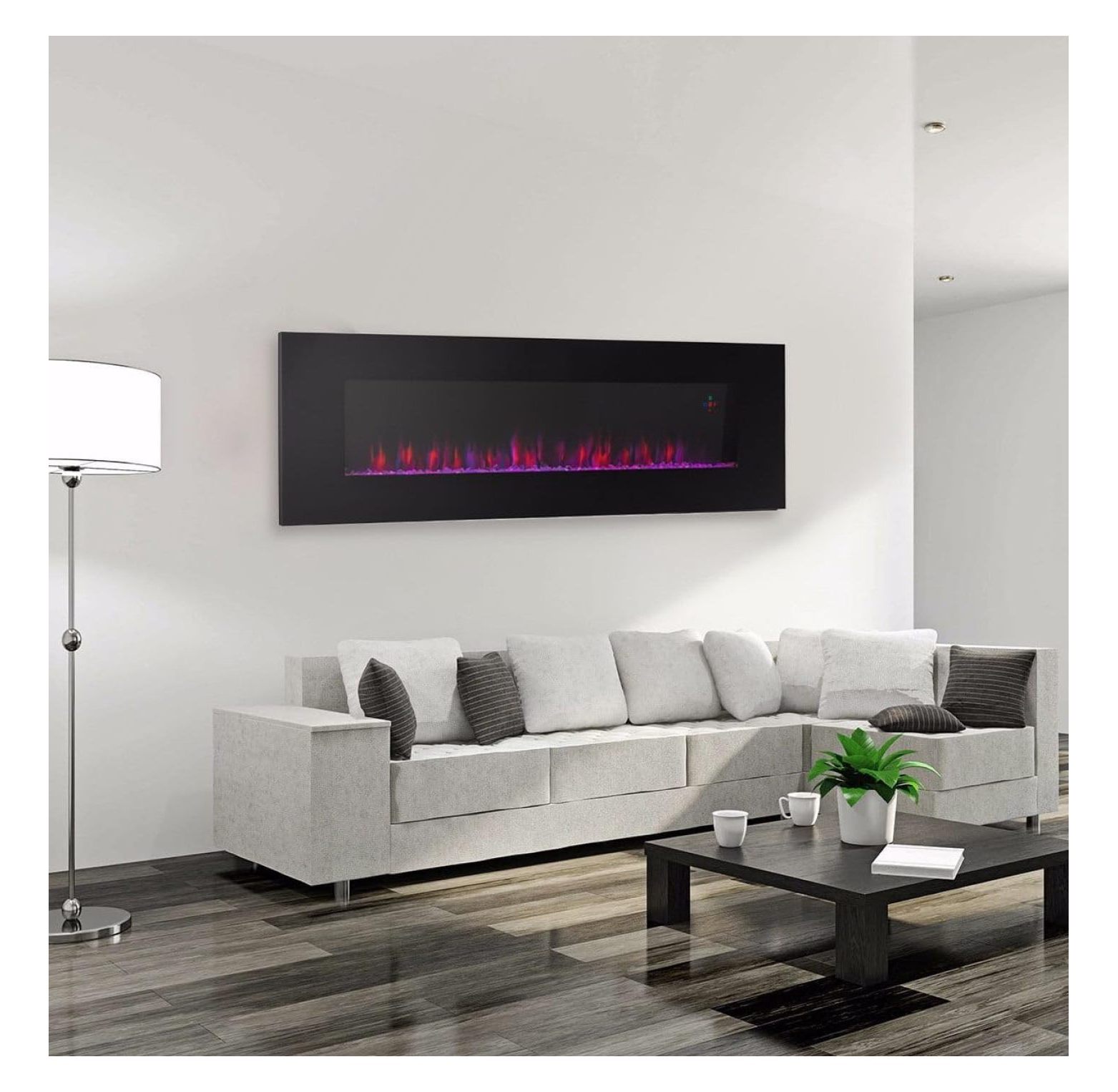 HeSLehs 50 inch 1500W Electric Insert Fireplace Recessed w/ Control ...