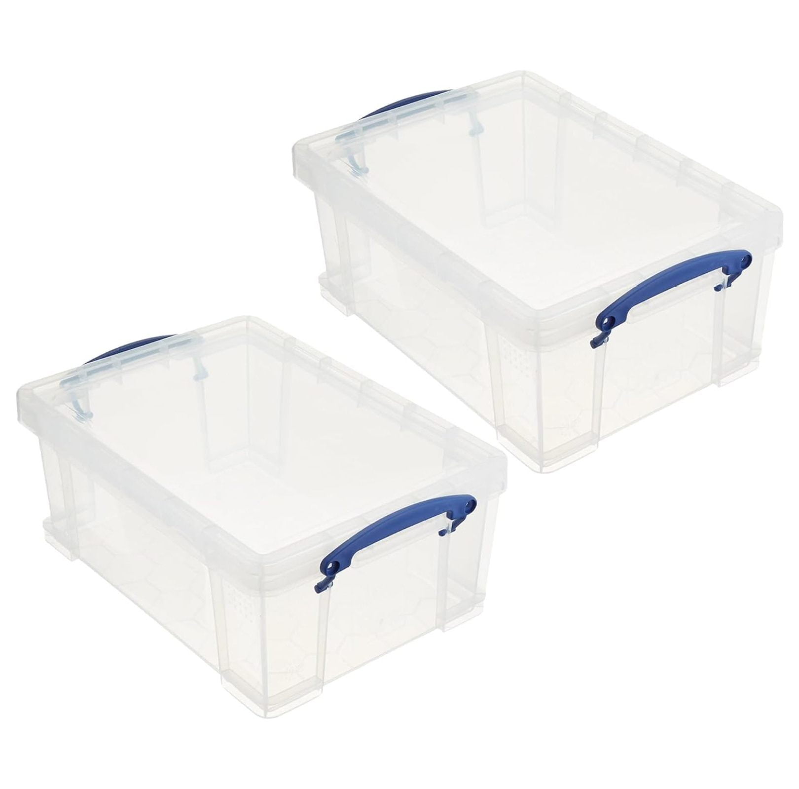 HeSLehs 9 Liter Plastic Storage Bins with Lids and Clip Lock Handles ...