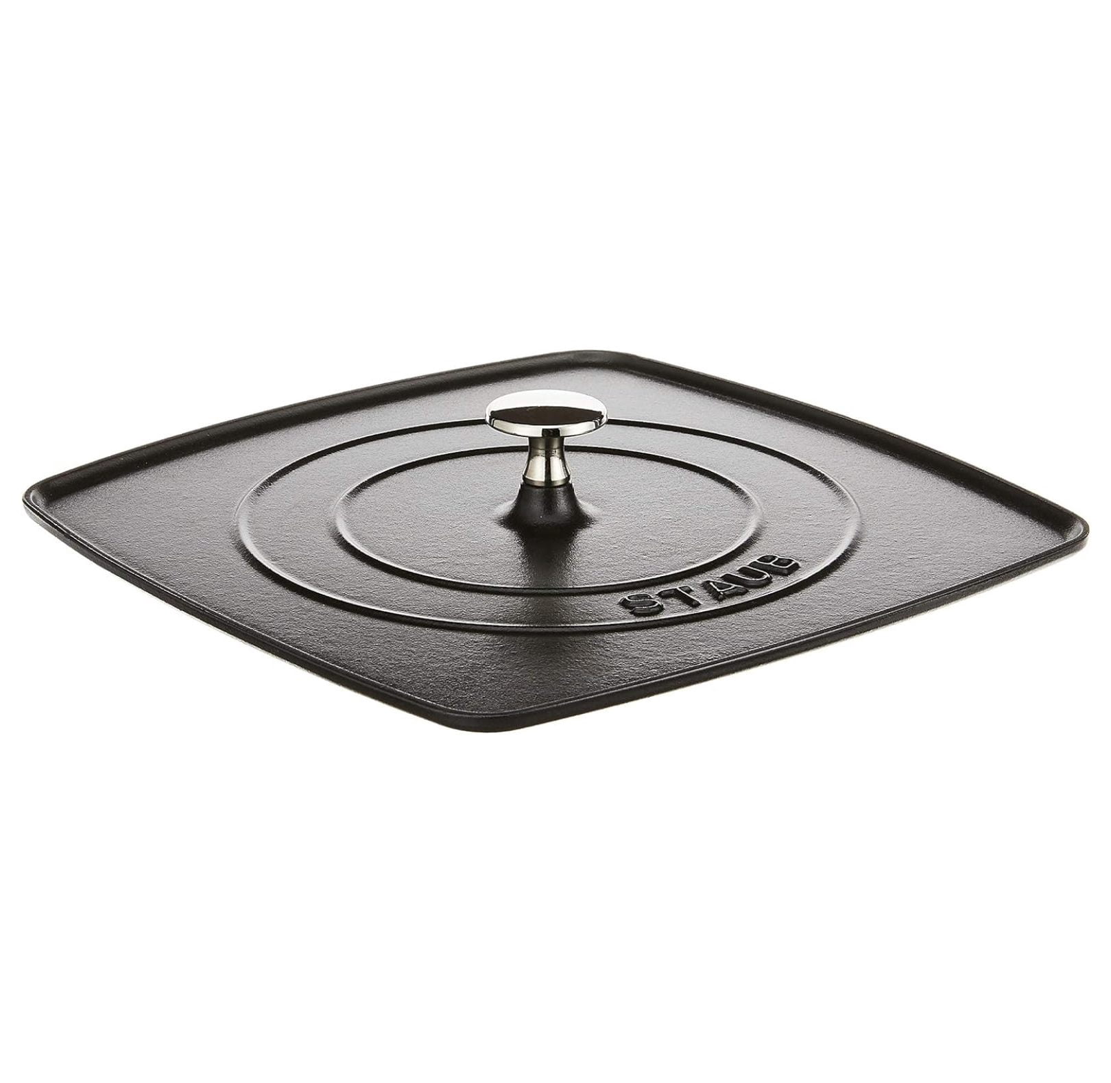 HeSLehs Cast Iron 10.3-inch Square Grill Press - Matte Black (Fits 12 ...